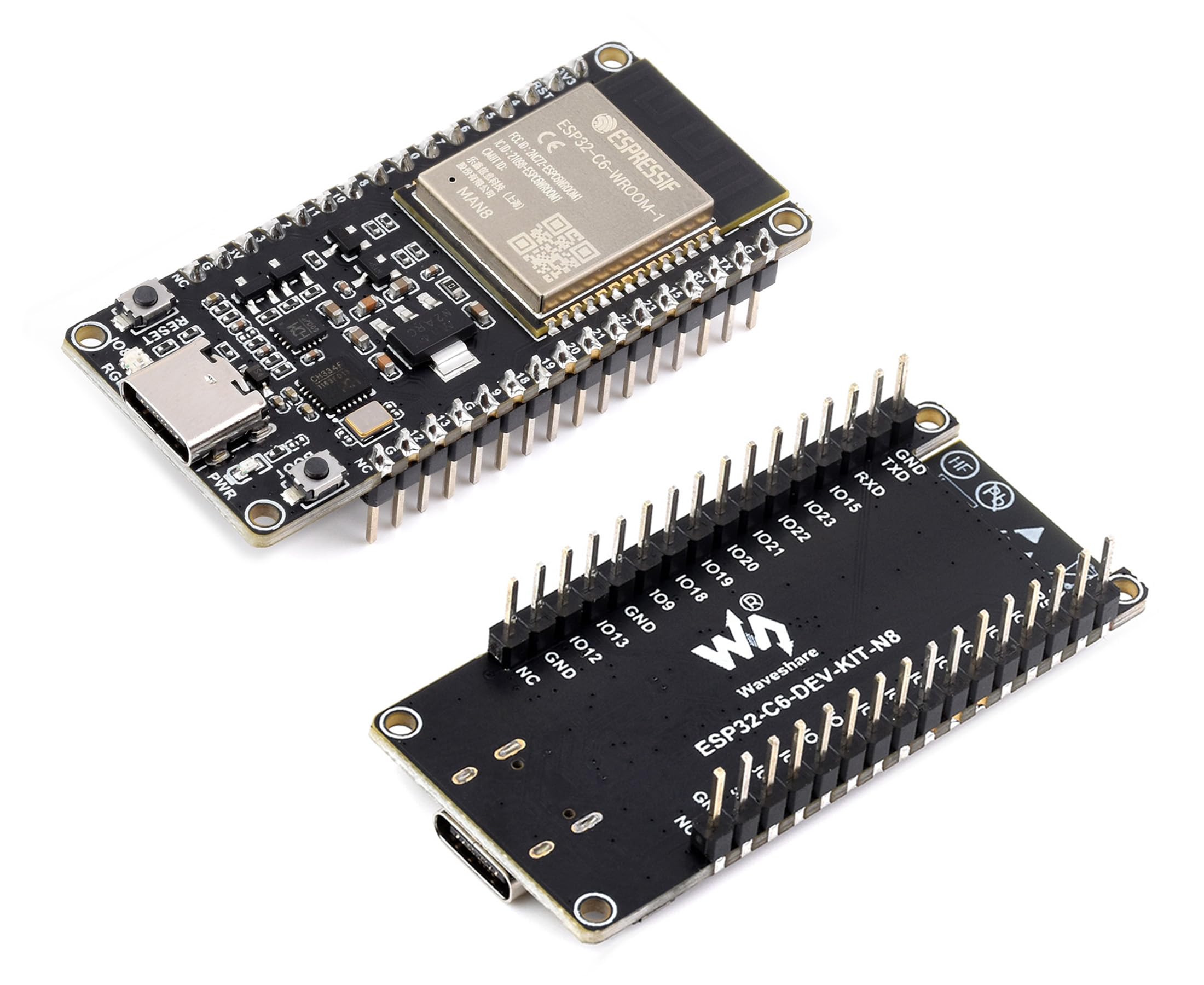 Amazon.com: with Pre-soldered Header ESP32-C6 Microcontroller W-i-F-i 6 Development Board Adopts ...