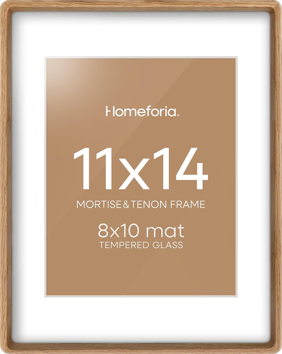 Amazon.com - Homeforia 11x14 Natural Wood Frame, High End Oak 11 x 14 ...