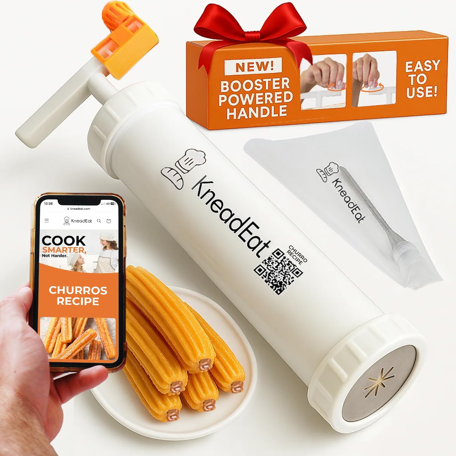 Amazon.com: MTOGALT Churro Maker Machine, 21-Piece Stainless Steel ...