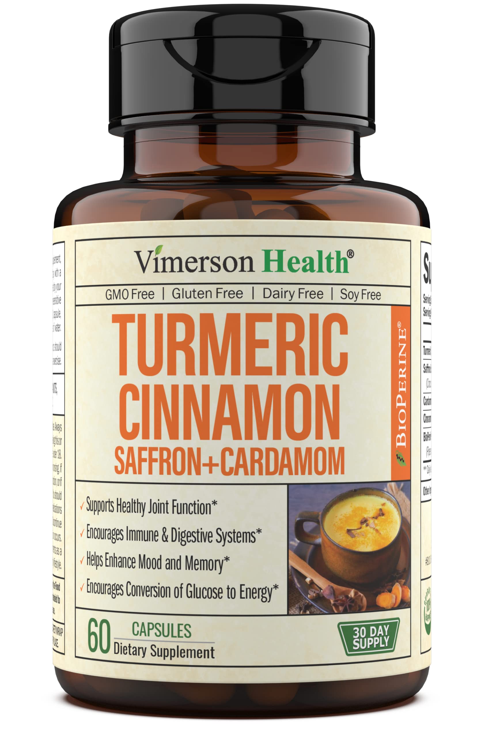 Turmeric Curcumin Saffron Ceylon Cinnamon Cardamom Supplement ...