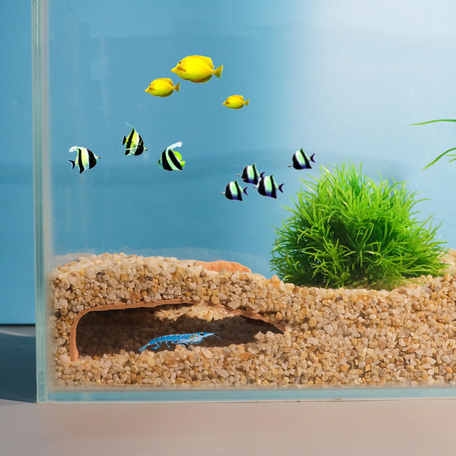 Snapklik.com : Aquarium Undergravel Fish Tunnel Hide Cave Corner Tank ...