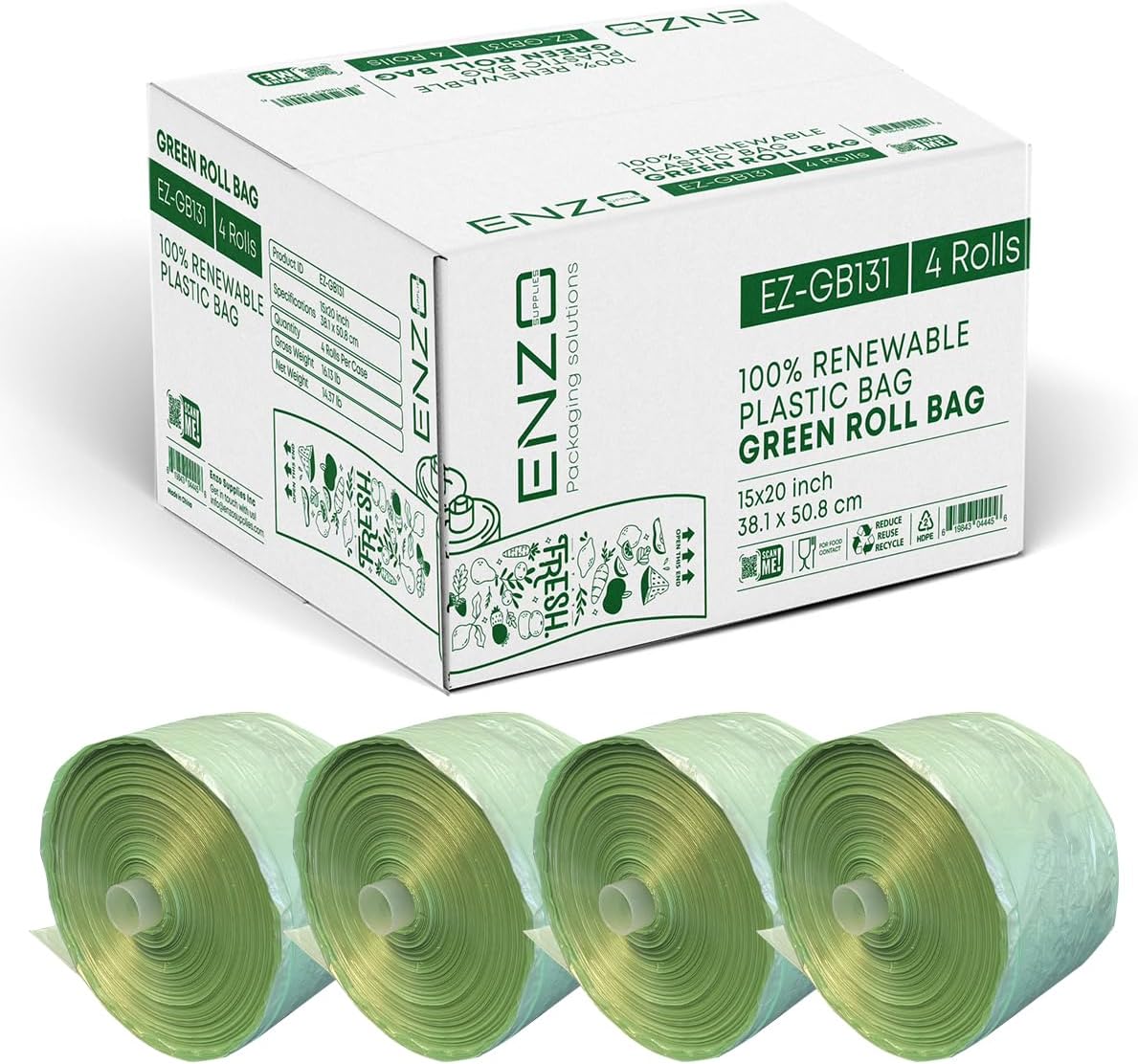 Amazon.com: Unistar Pak Fresh More Matters Bag 15" x 20" Disposable ...