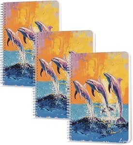 Amazon.com : Lined Spiral Notebook,100 Pages,5.71x 8.26 inches Double ...