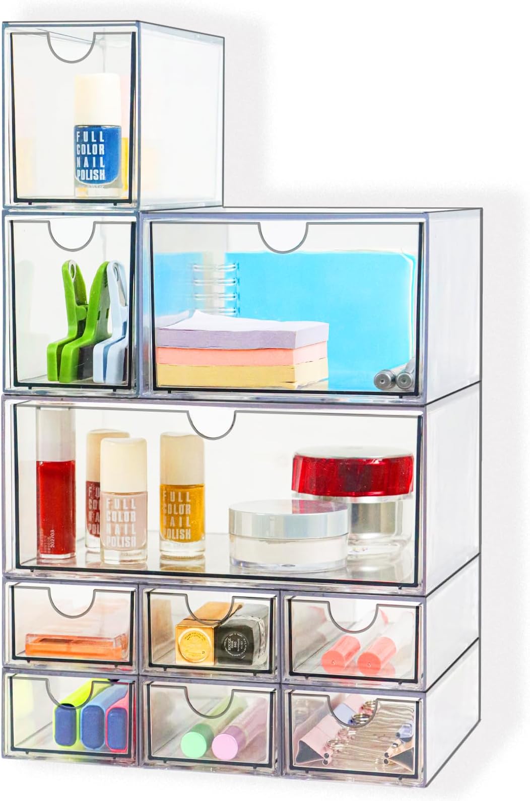 Amazon.com: Acrylic Makeup Organizer, 10 Drawers Clear Storage ...