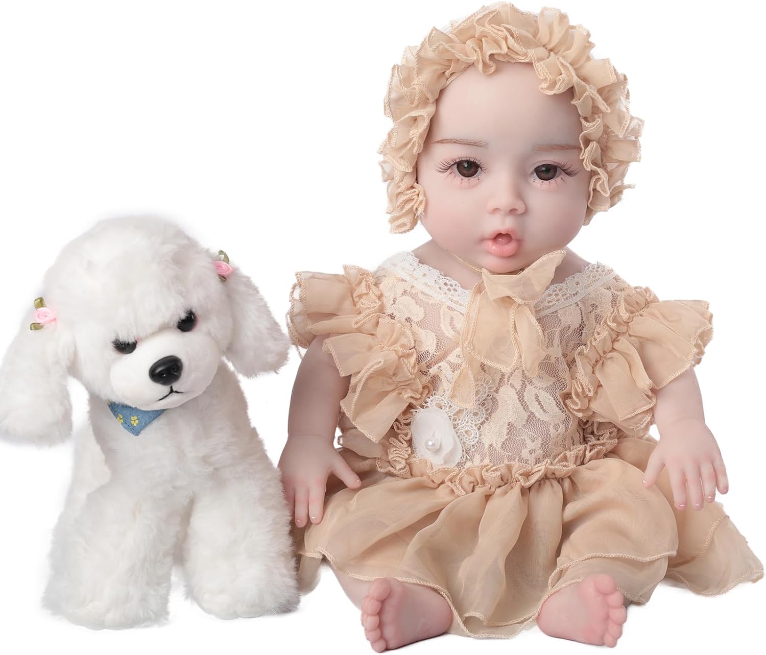 HYRETENORU Muñecas Reborn de silicona, 18 pulgadas, piel suave, para ...