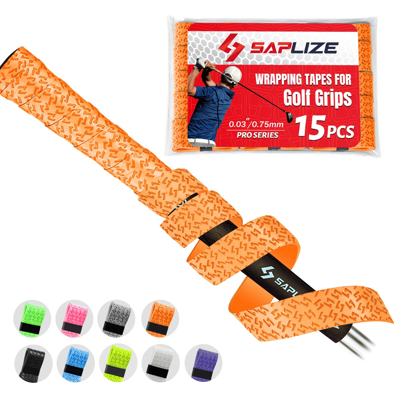 Snapklik.com : Golf Grip Wrapping Tapes, 15-Pack Tacky PU Overgrip ...
