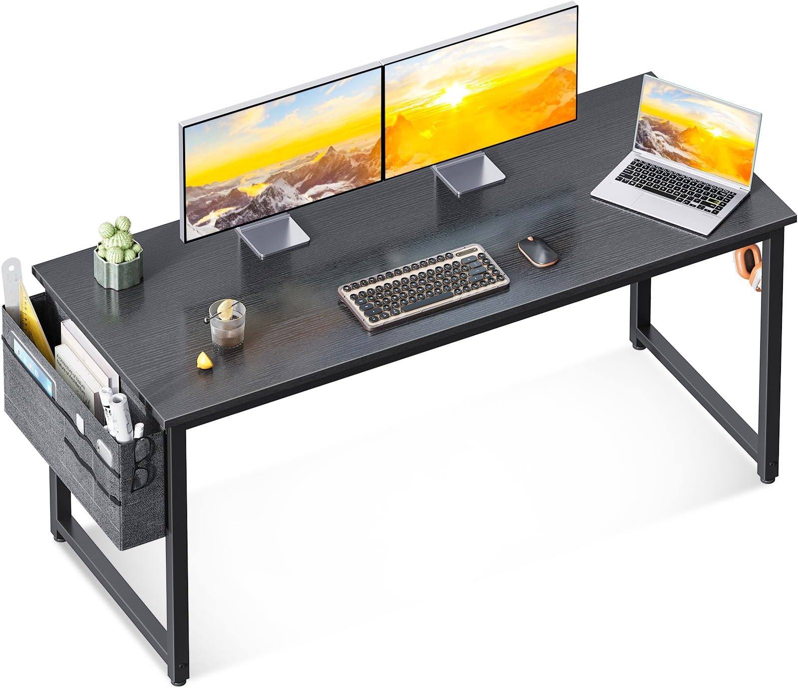 Amazon.com: KKL Large Computer Desk with Power Outlets and USB Port ...