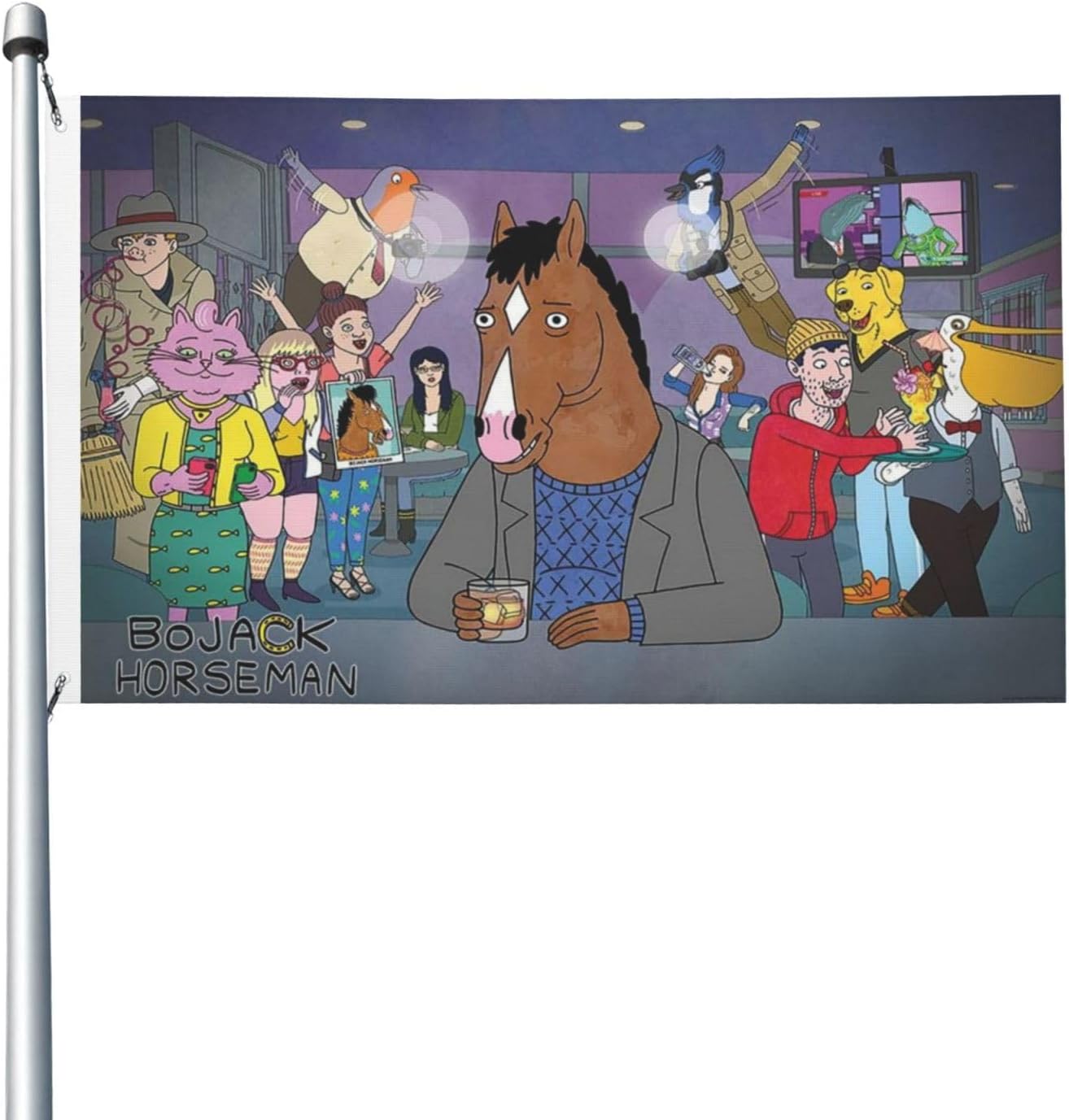 Amazon.com : KOVOS Bojack Anime Horseman Flag Banner 3x5Ft Double-Sided ...