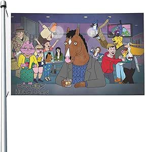 Amazon.com : KOVOS Bojack Anime Horseman Flag Banner 3x5Ft Double-Sided ...