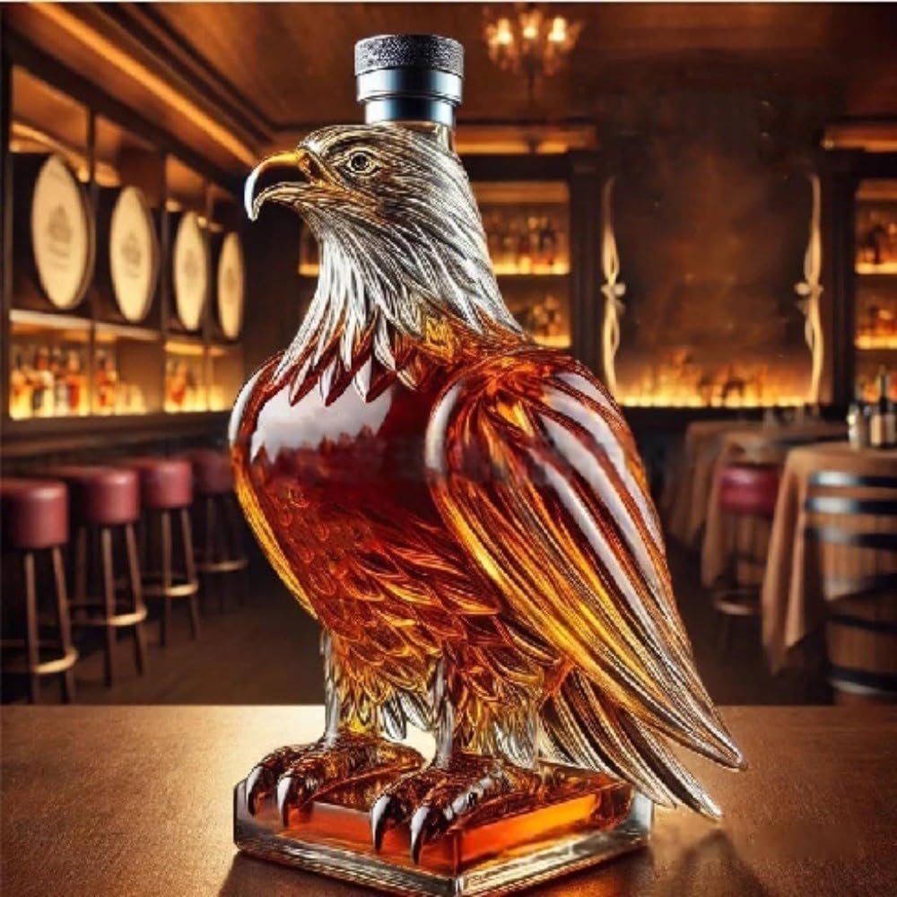 Amazon.com | Whiskey Lover's Eagle Glass Bottle - Enhance Your Drinking ...