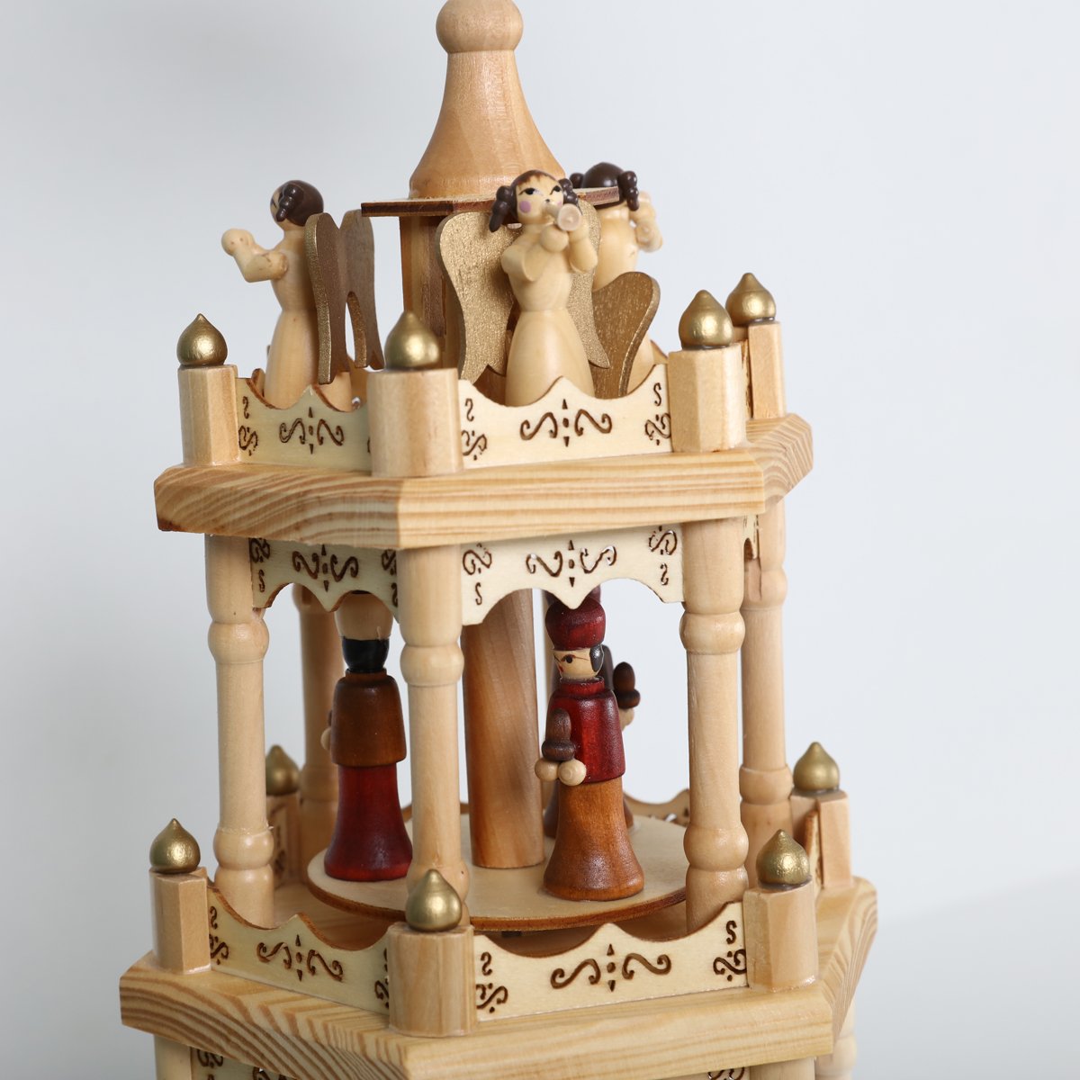 Snapklik.com : Christmas Wooden Windmill Pyramid 18 Inch -3 Tier Candle ...