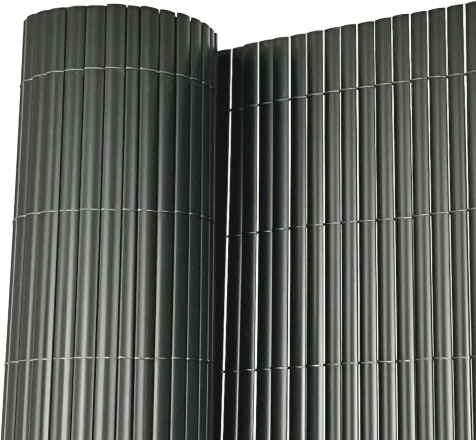 Oypla 1m x 5m Grey PVC Outdoor Garden Fencing Privacy Screen Roll ...