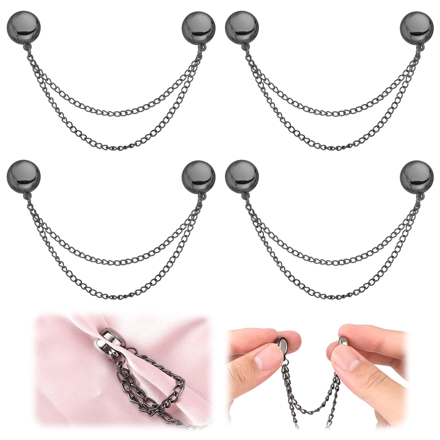 Amazon.com: 4pcs Multi-Function Magnetic Clothing Clips, Zinc Alloy ...