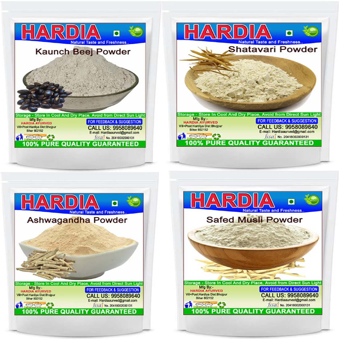Buy Hardia safed musli konch ashwagandha satawer churan powder 400gm ...