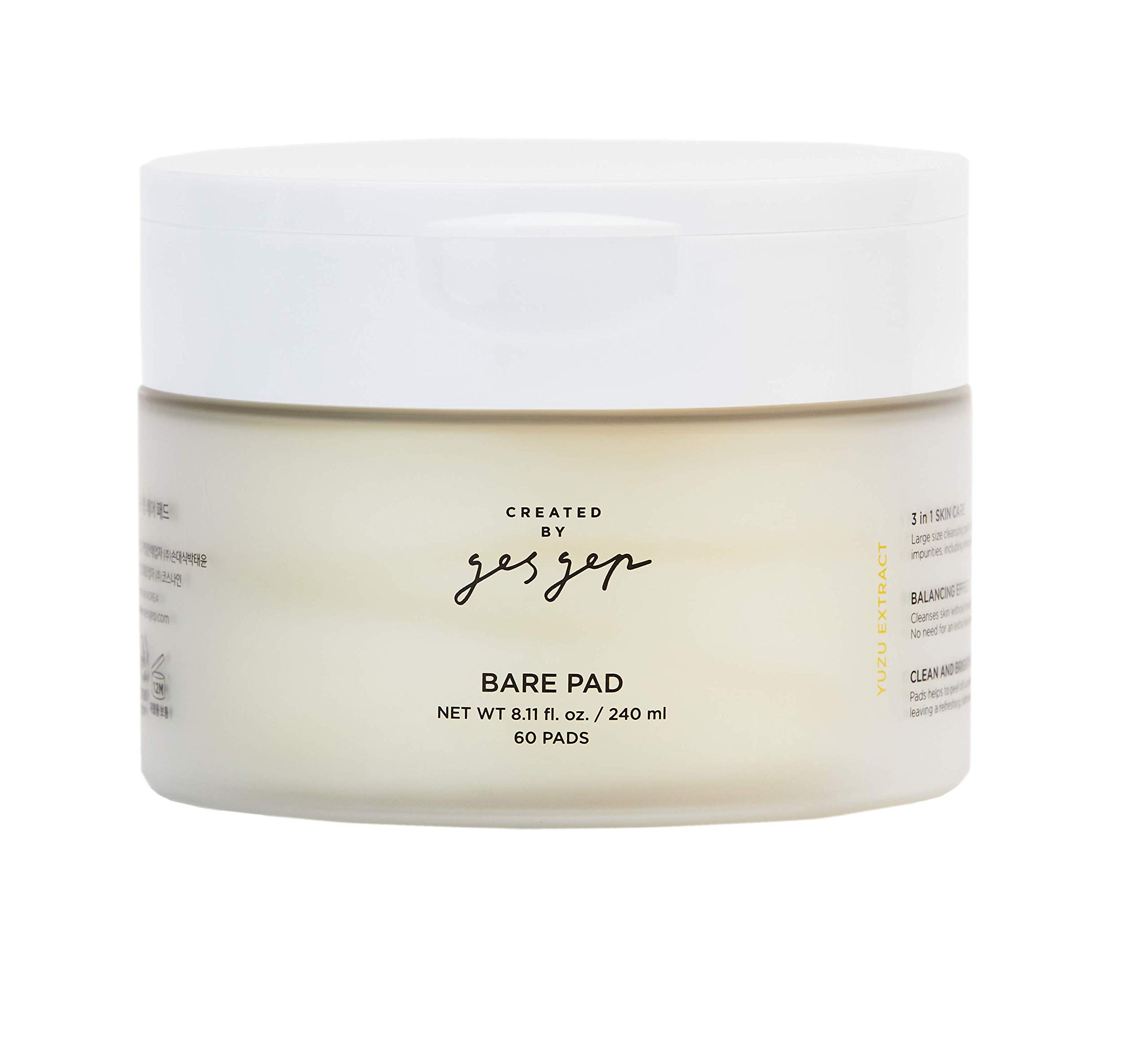 Buy Gesgep Bare Pad, 3 in 1, Facial Cleansing Pad, No Water Cleansing ...