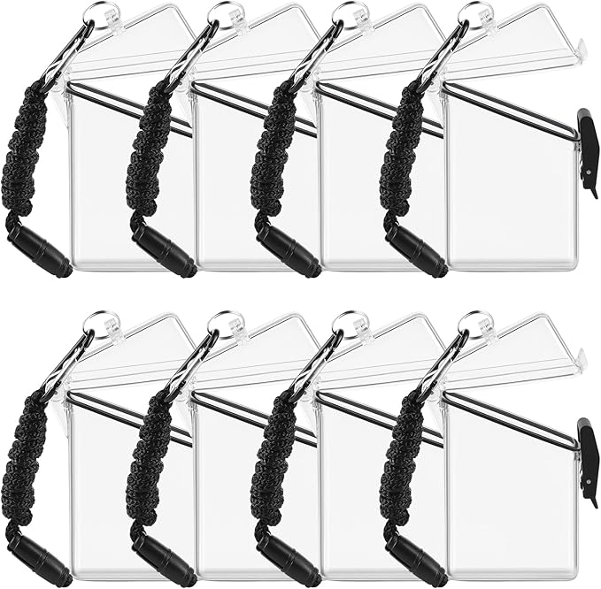 Amazon.com : 8 Pack Waterproof ID Card Badge Holder Case Clear ID ...