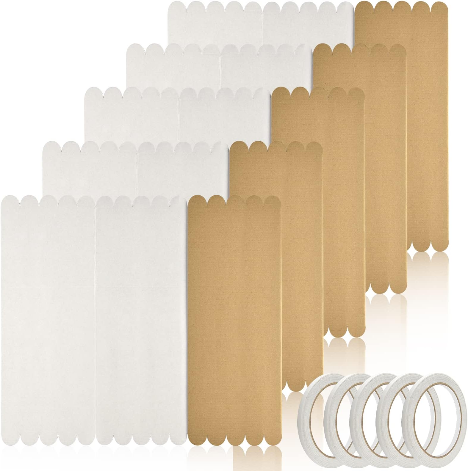 Amazon.com : 5 Pack Tri Fold Poster Board 20" x 30" White Fold Display ...