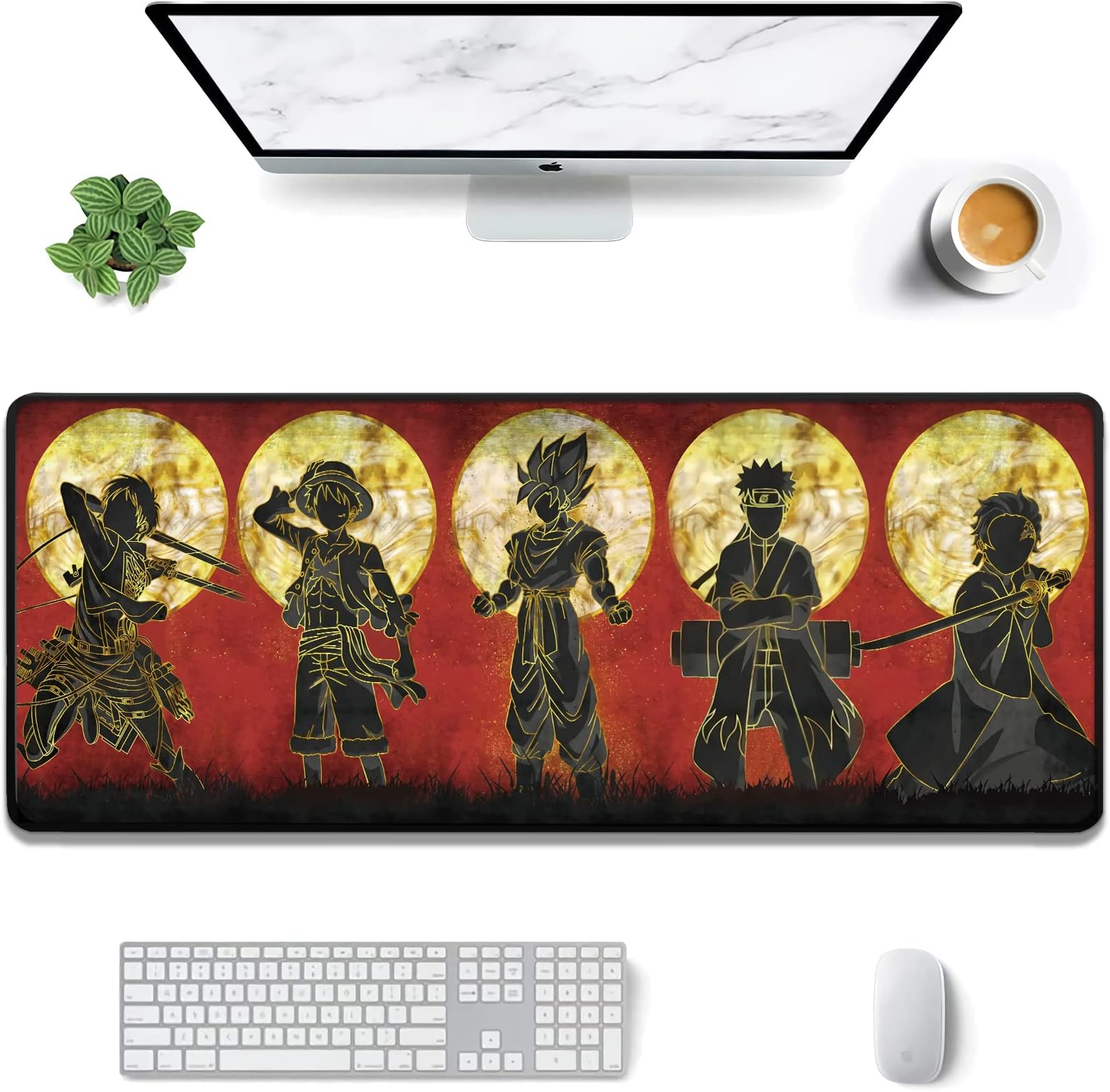 Amazon.com : Anime Mouse Pad XXL Demon Slayer Extra Thick(3mm)Extended ...