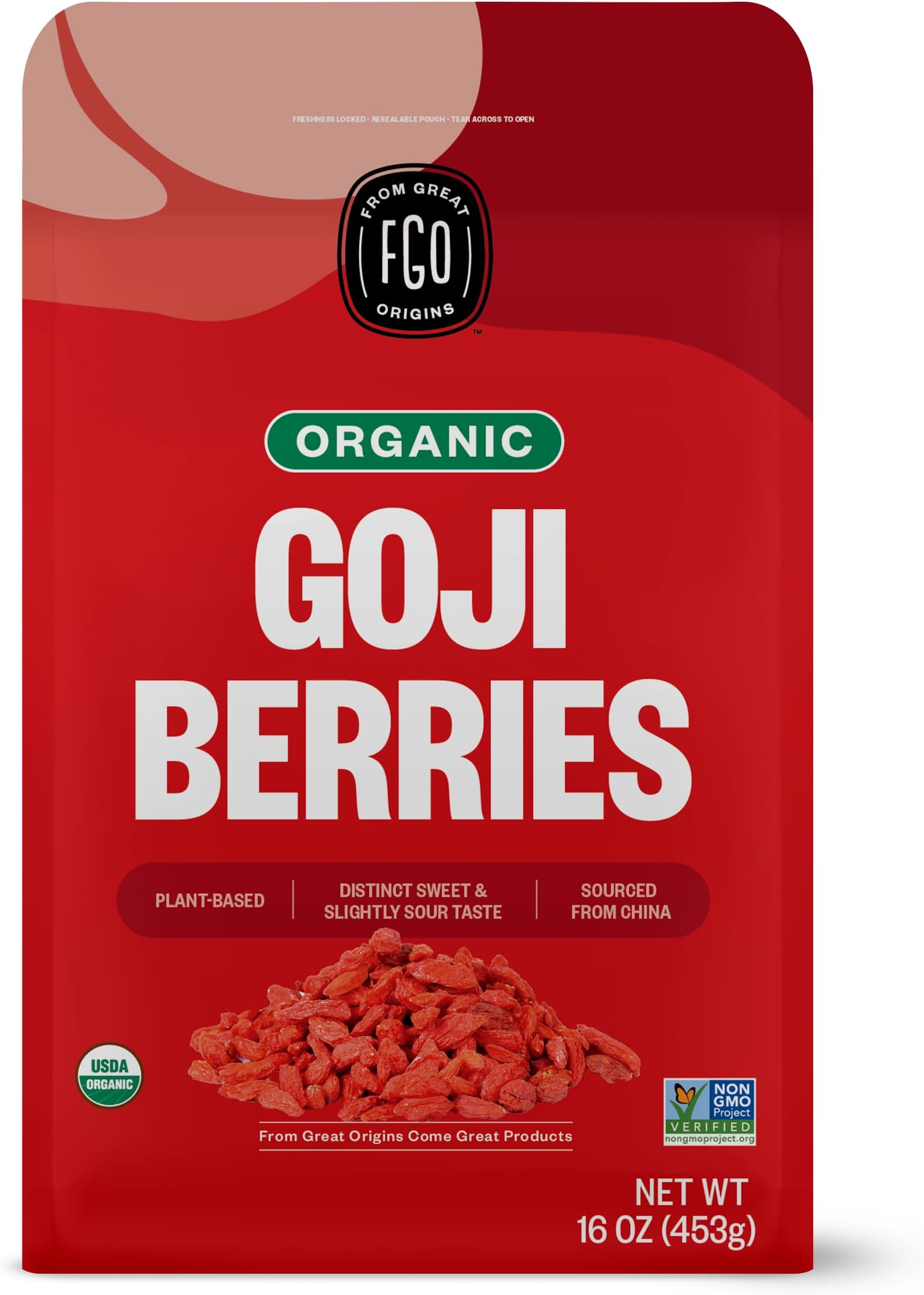 Amazon.com : FGO Organic Goji Berries, Large & Chewy, from Ningxia ...