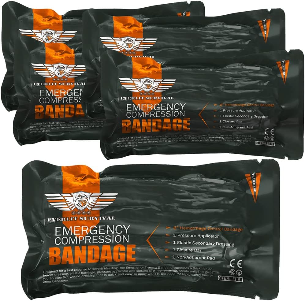 Amazon.com: Upgrade Israeli Style Emergency Bandage, 8Pack 6 Inch ...