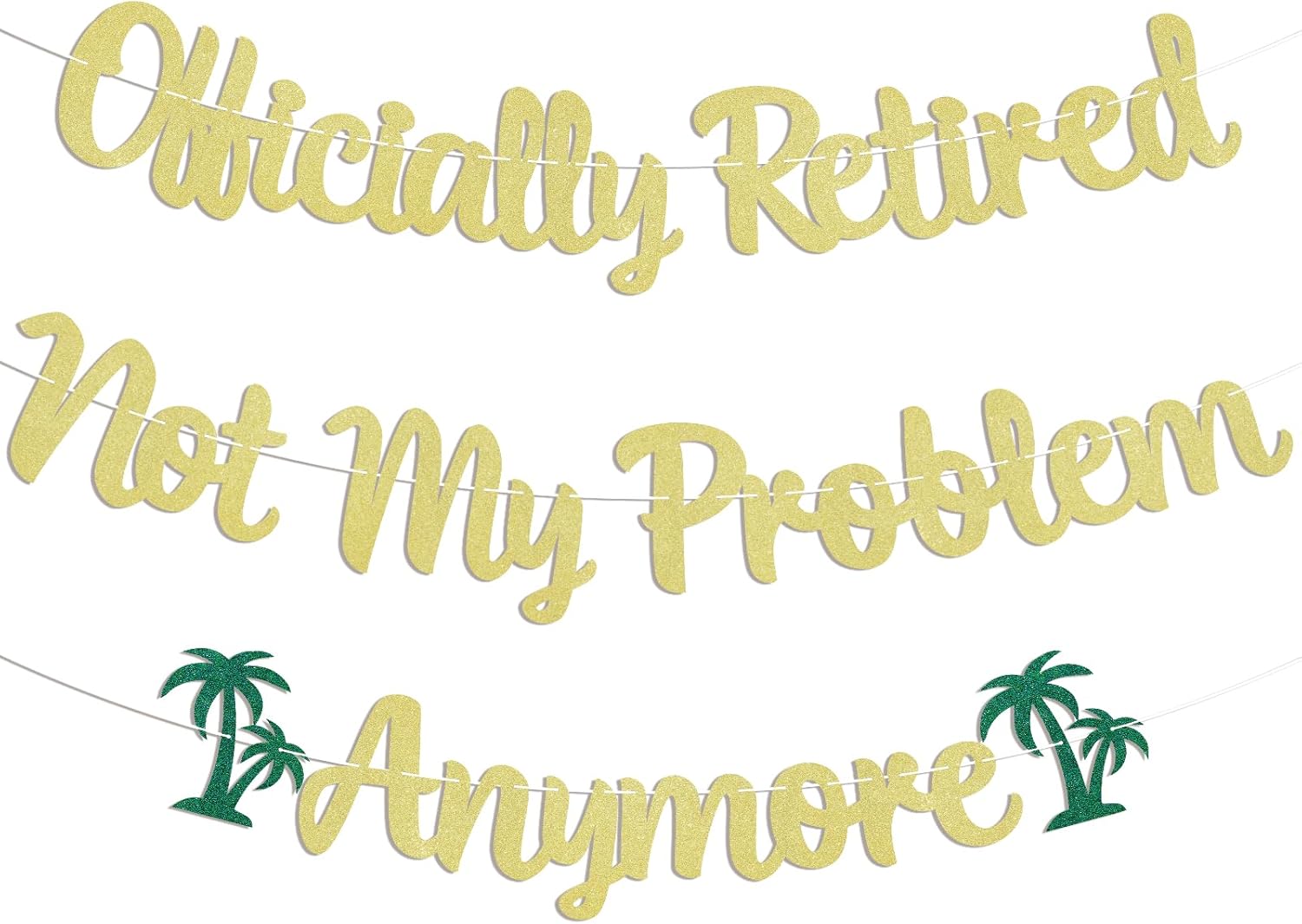 Amazon.com: Officially Retired Not My Problem Anymore Banner - Beach ...