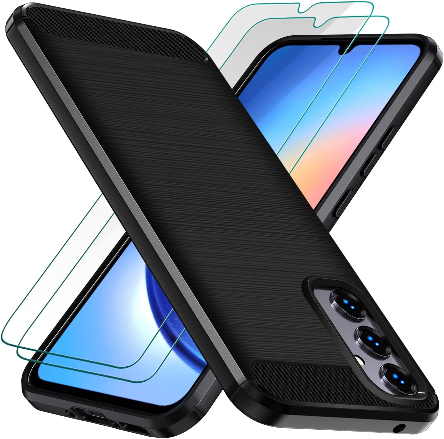 ivoler Hülle für Samsung Galaxy A34 5G mit 2 Panzer Schutz Glas ...