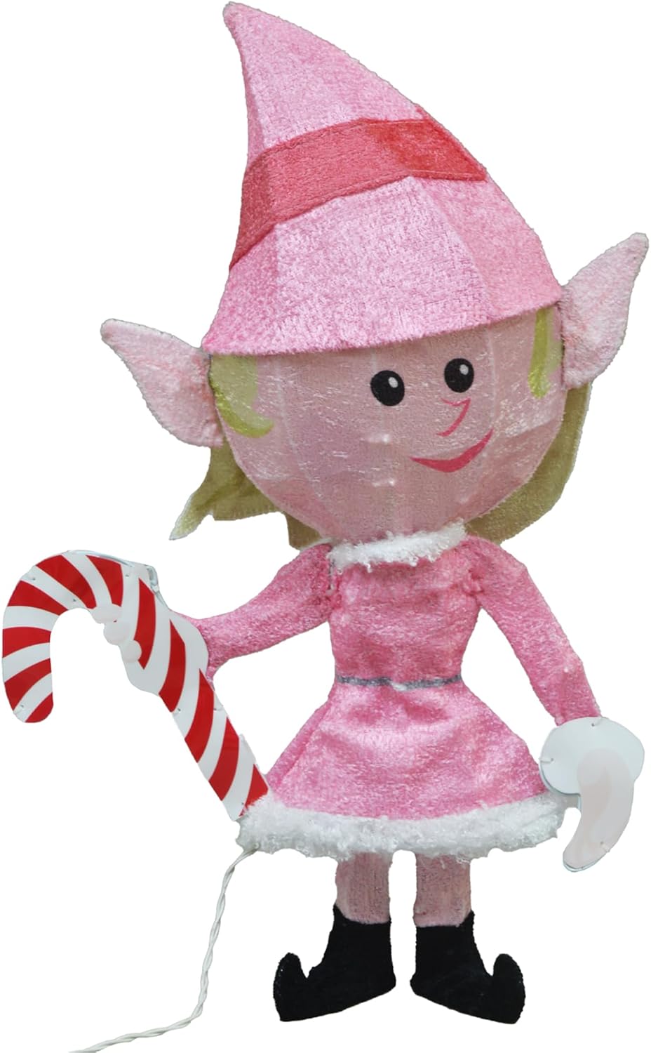 Amazon.com: ProductWorks 24" Girl Elf Christmas Decorations, Light Up ...