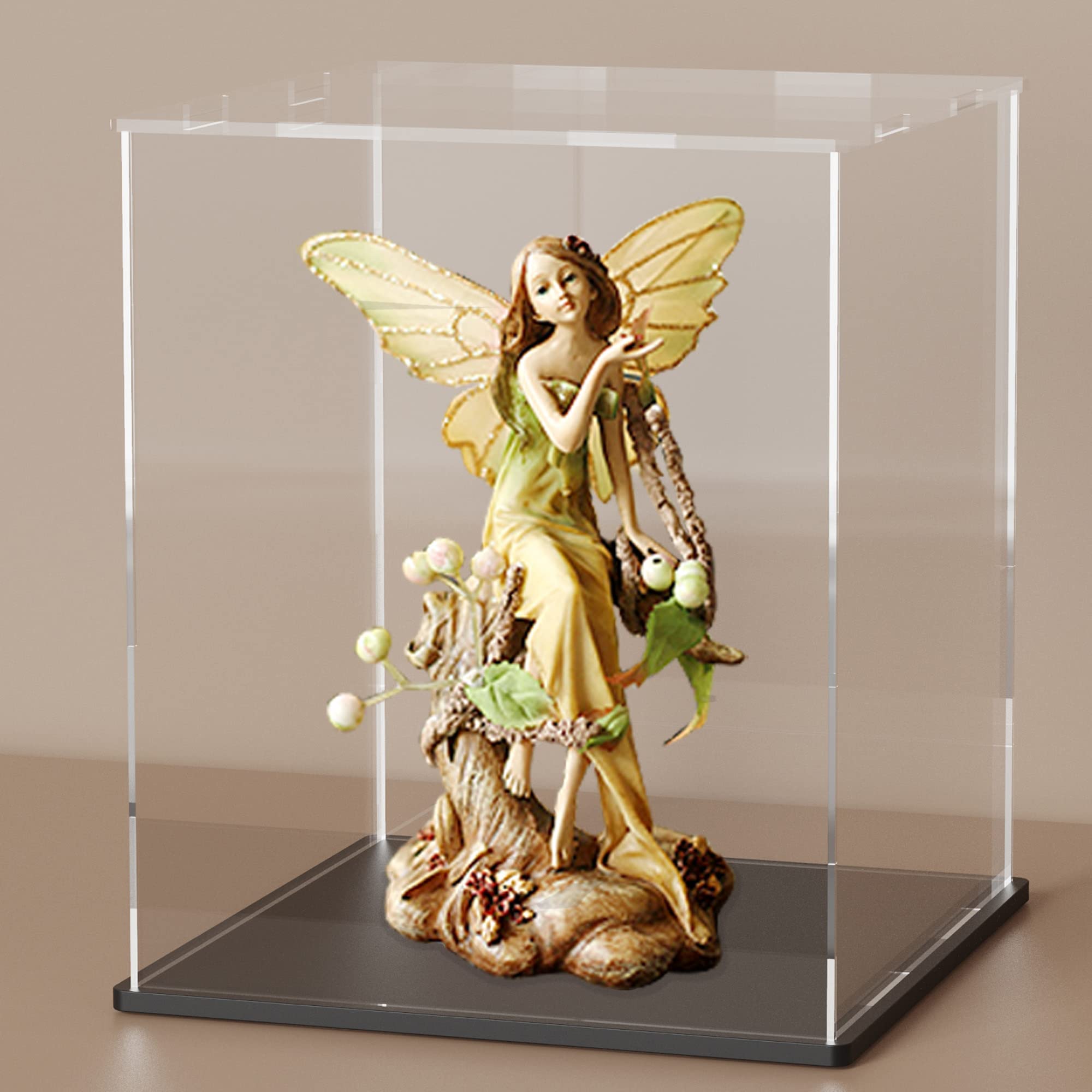 Amazon.com: CRMPro Clear Acrylic Display Case with Matt Black Base and ...