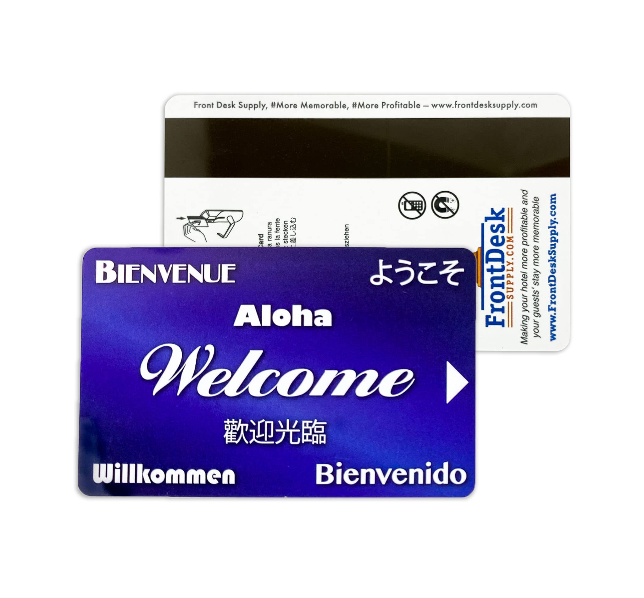 Amazon.com: FrontDesk Supply Blue Magnetic Stripe Key Cards for Hotel ...