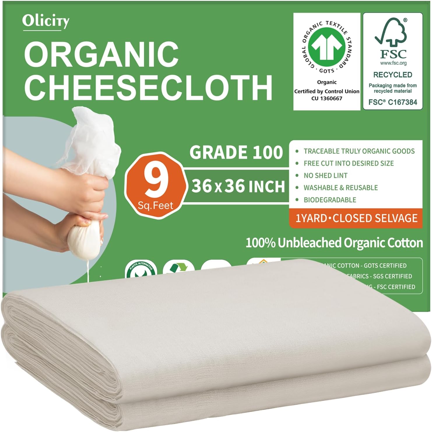 Amazon.com: Cheesecloth, Precut 20x20Inch, Grade 90 Hemmed Cheese ...