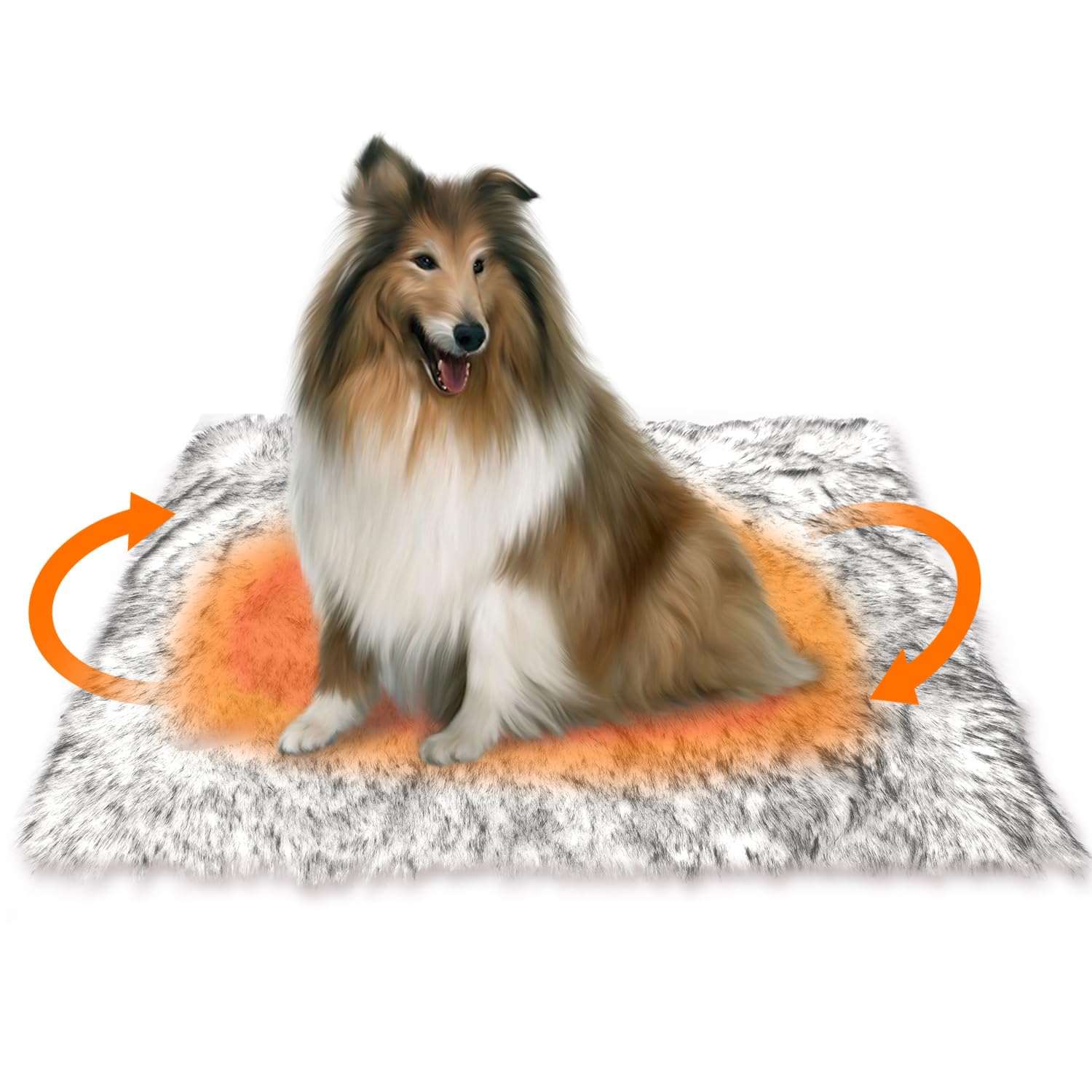 Amazon.com: Self Warming Dog Mat, Faux Fur Dogs Bed Cover, Thermal ...