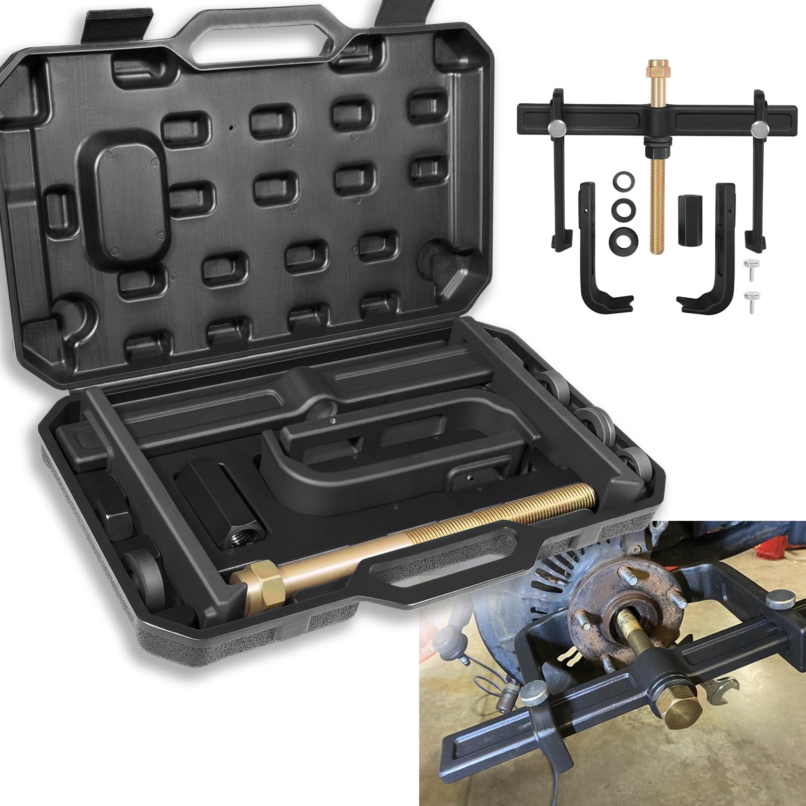 Amazon.com: Sunluway 25106 Brake Drum and Rotor Puller, Wheel Hub ...