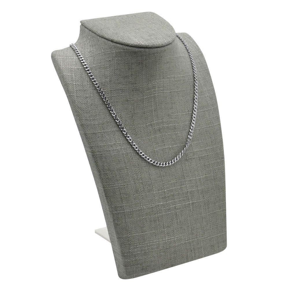 Amazon.com: Grey Linen Travel Jewelry Necklace/Chain/Pendant Display ...