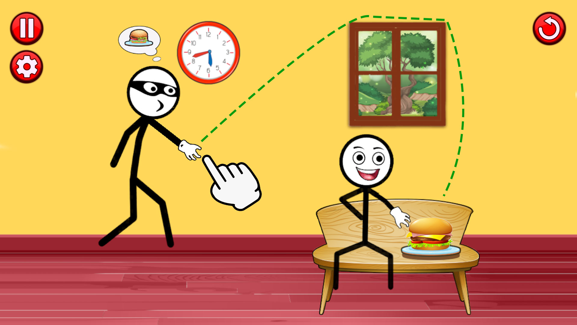 Thief Puzzle: Stickman Thief Robber Pass a Level Draw Brain Puzzle Game ...