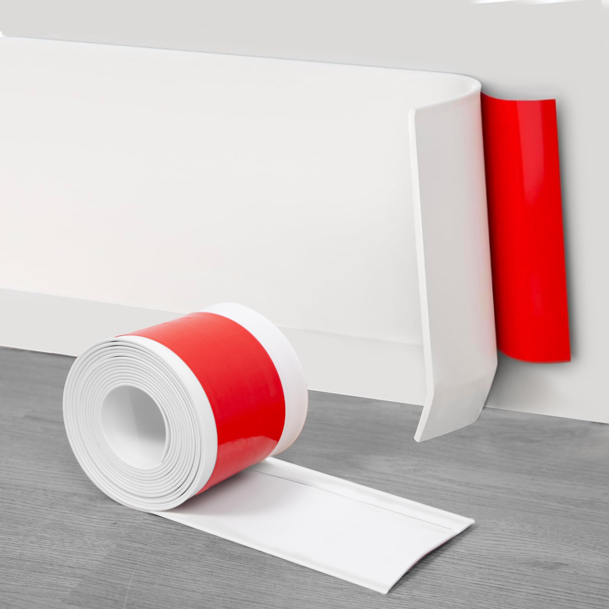 Amazon.com: Aeiba 4-Inch x 20-Feet White Self-Adhesive Vinyl Baseboard ...