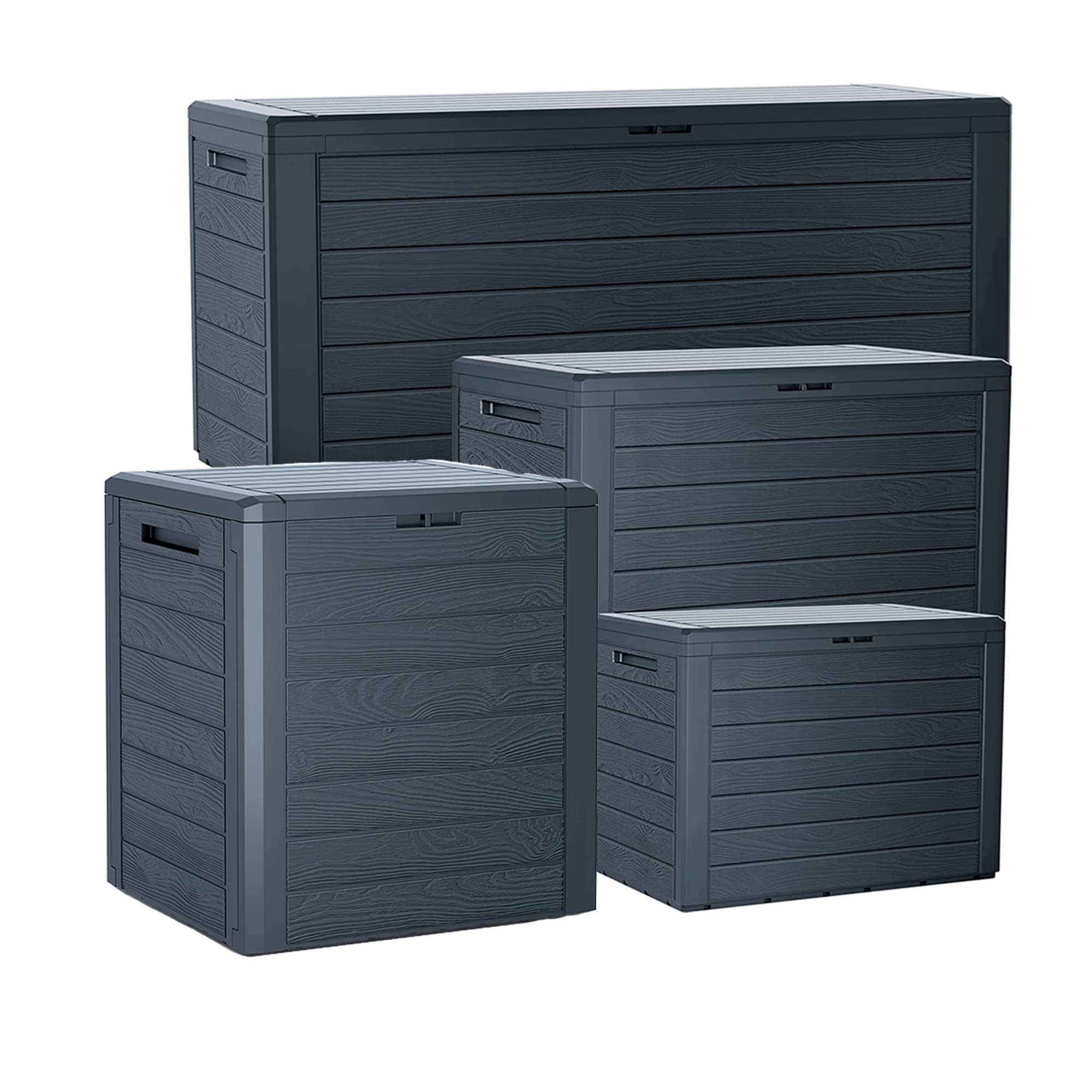 Pluto Packaging Outdoor Garden Furniture Multipurpose Storage Box Medium 140L Large 190L Extra ...