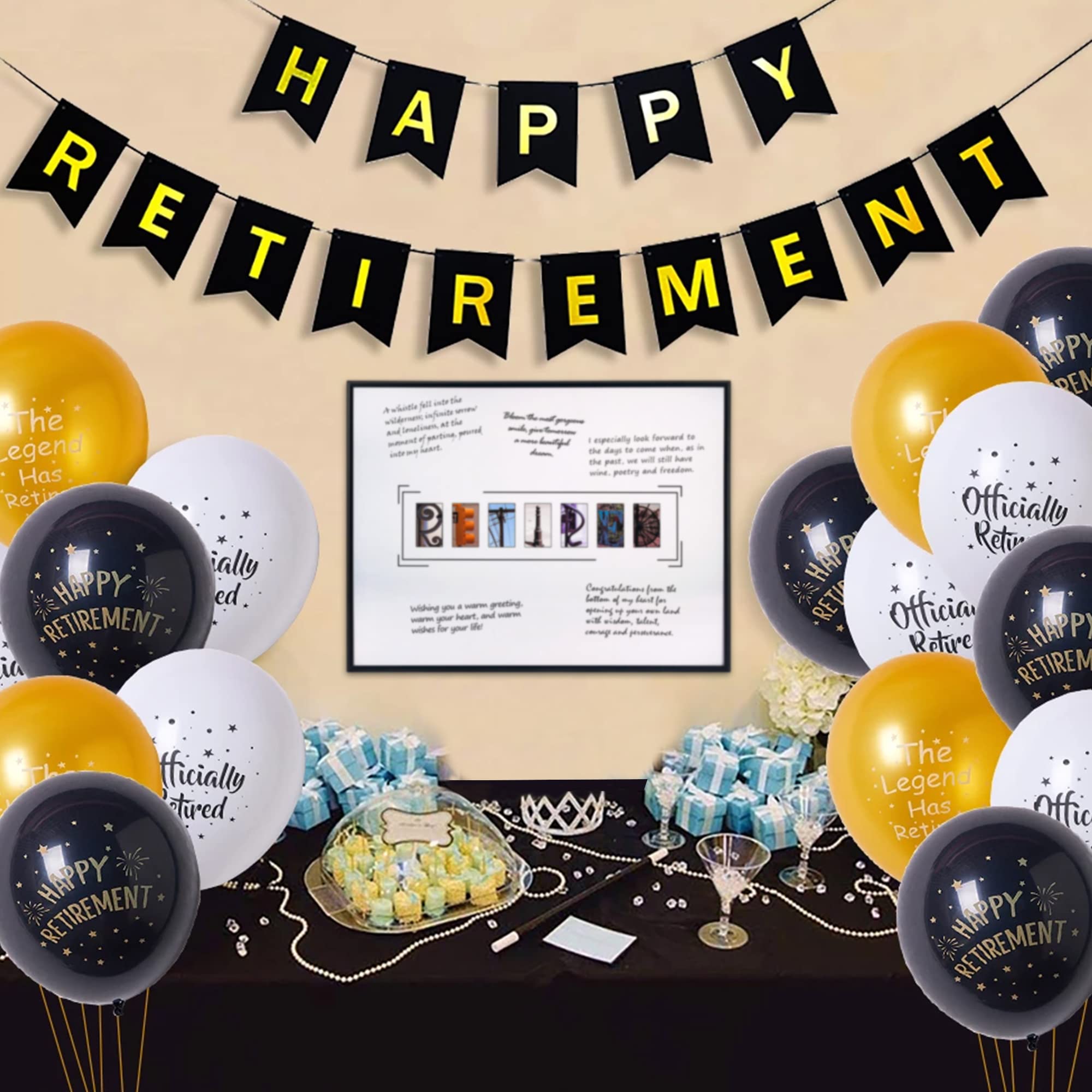 GraduatePro Retirement Party Decorations Signature Board Guest Book ...