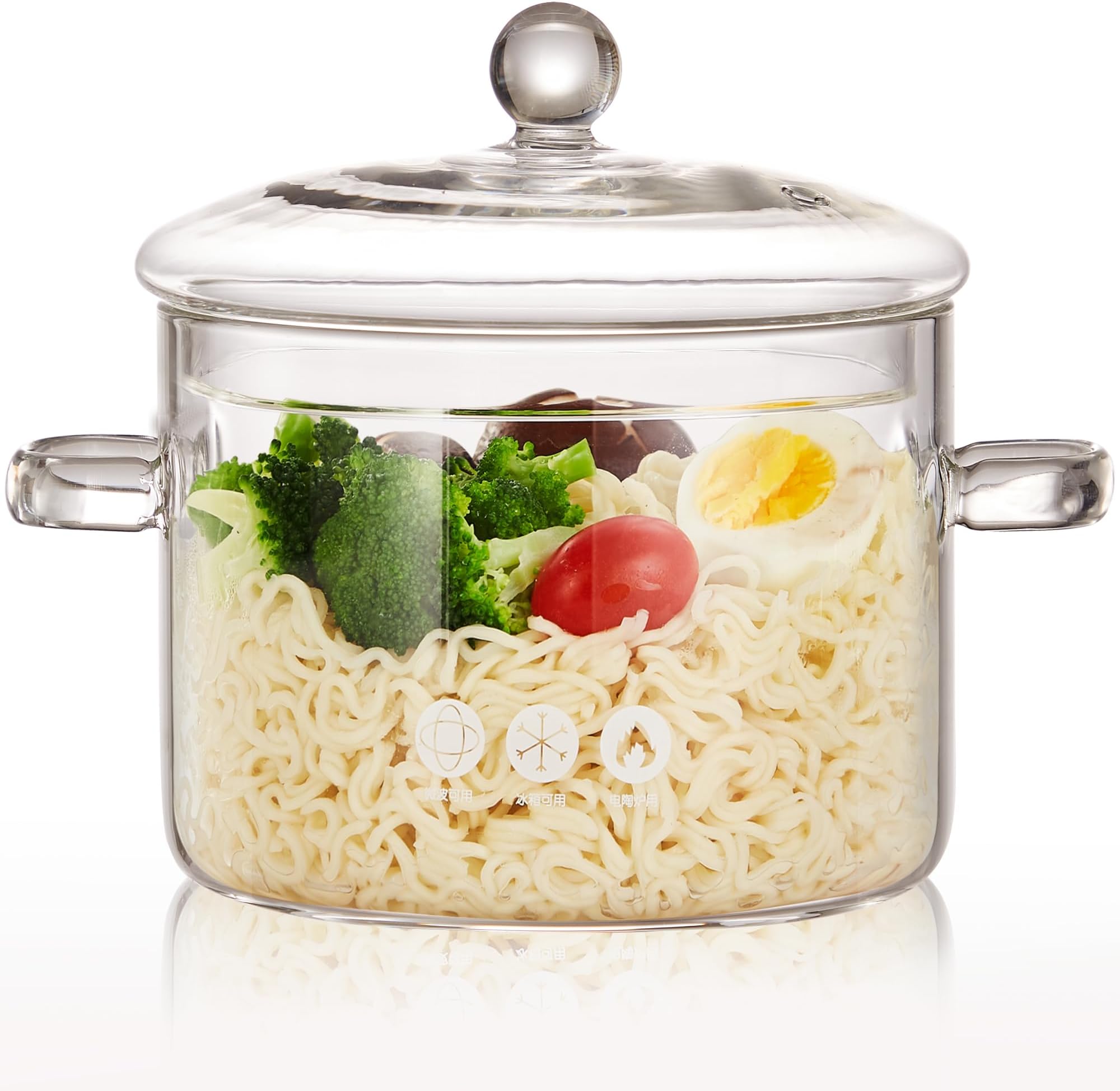 Amazon.com: 2L Clear Glass Simmer Pot with Lid & Strainer | Heat ...