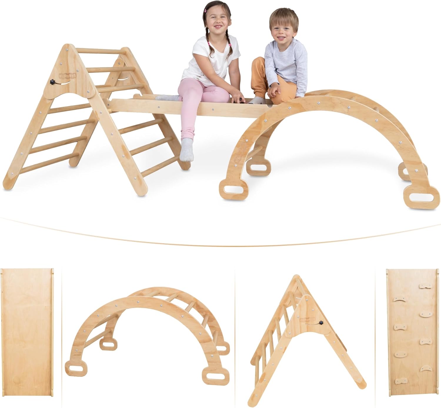 Toddler Climbing Toys Indoor 5 in 1 - Climbing Triangle - Climber Slide ...