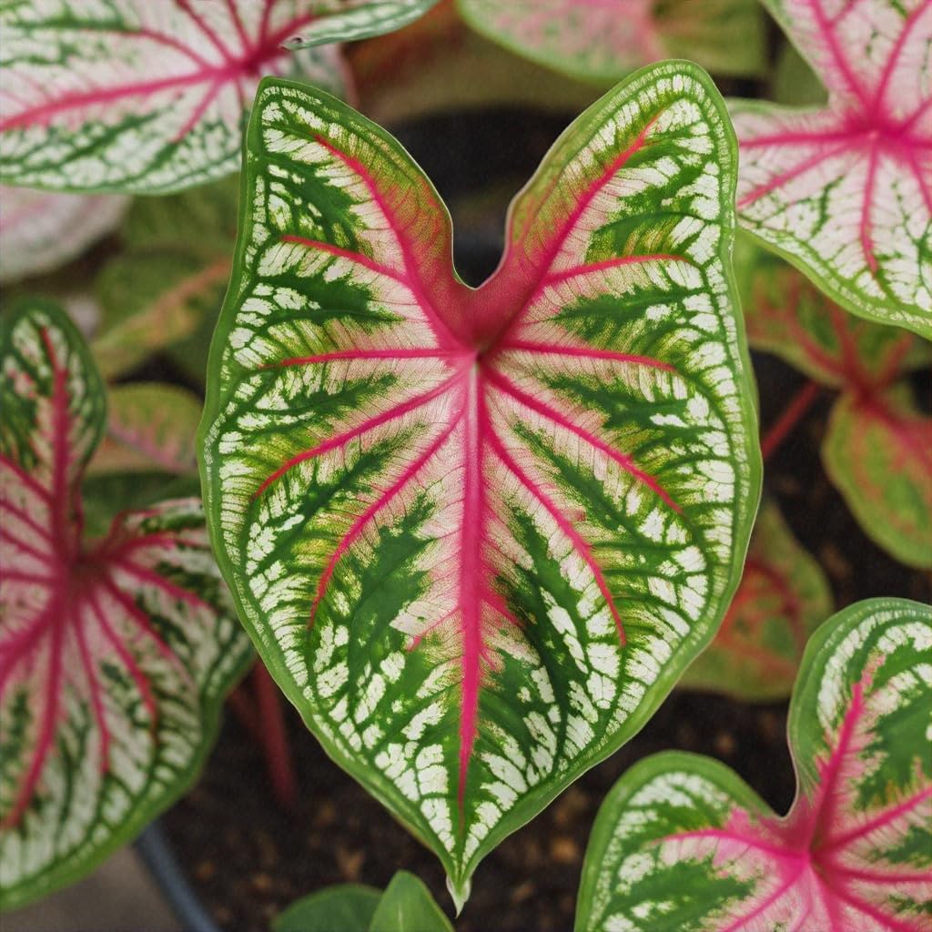 Tapestry Caladium Bulbs for Planting - Perennial Hosta, Elephant Ears ...