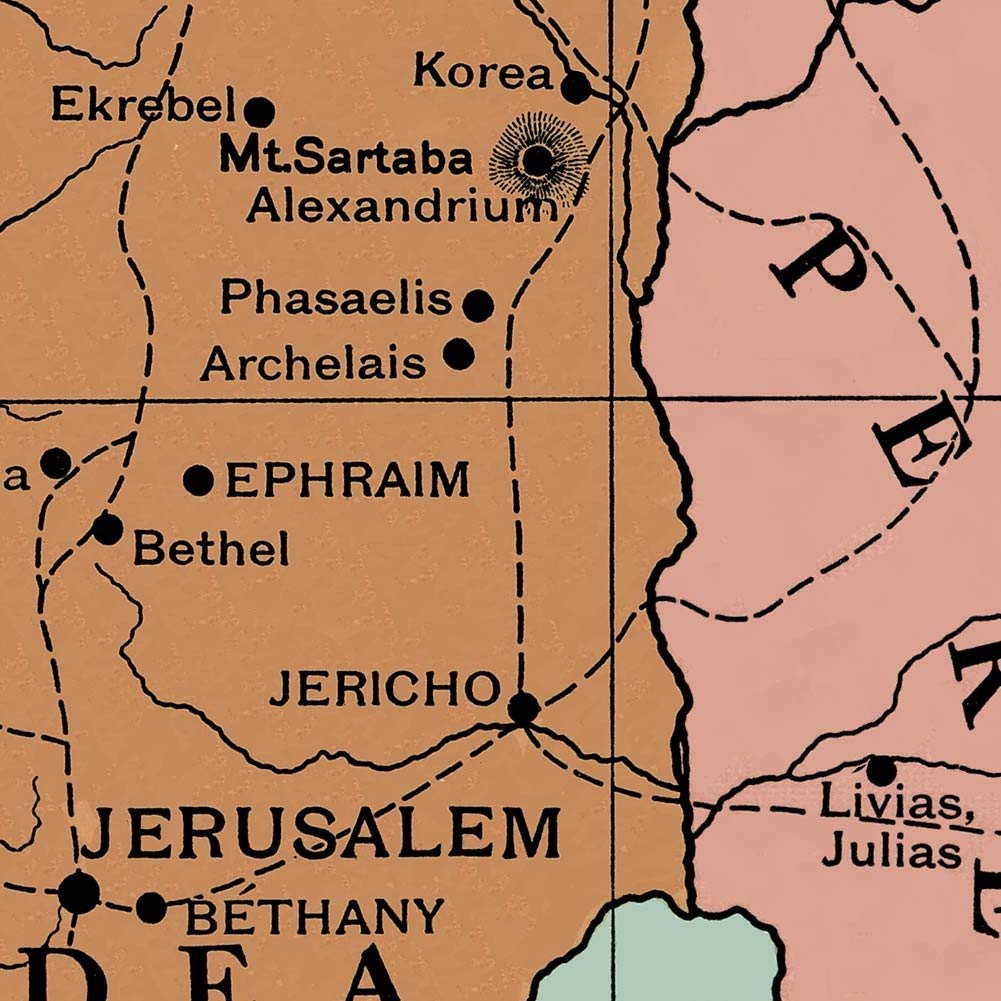 Buy Map of Palestine in the time of Jesus, 4 BC - 30 AD circa 1912 ...