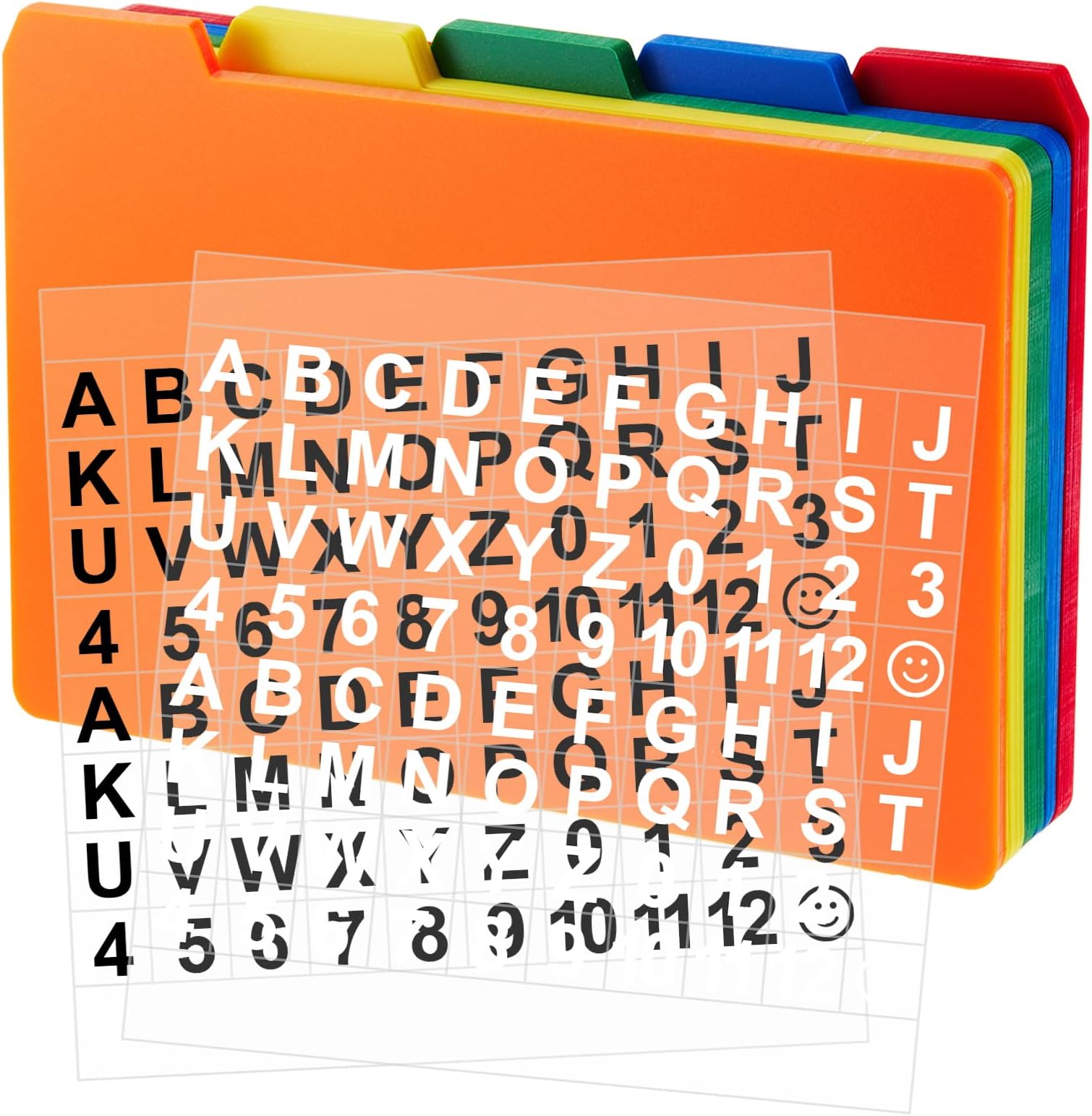 Amazon.com : Lewtemi 50 Pieces Index Card Dividers Index Card Guide Set ...