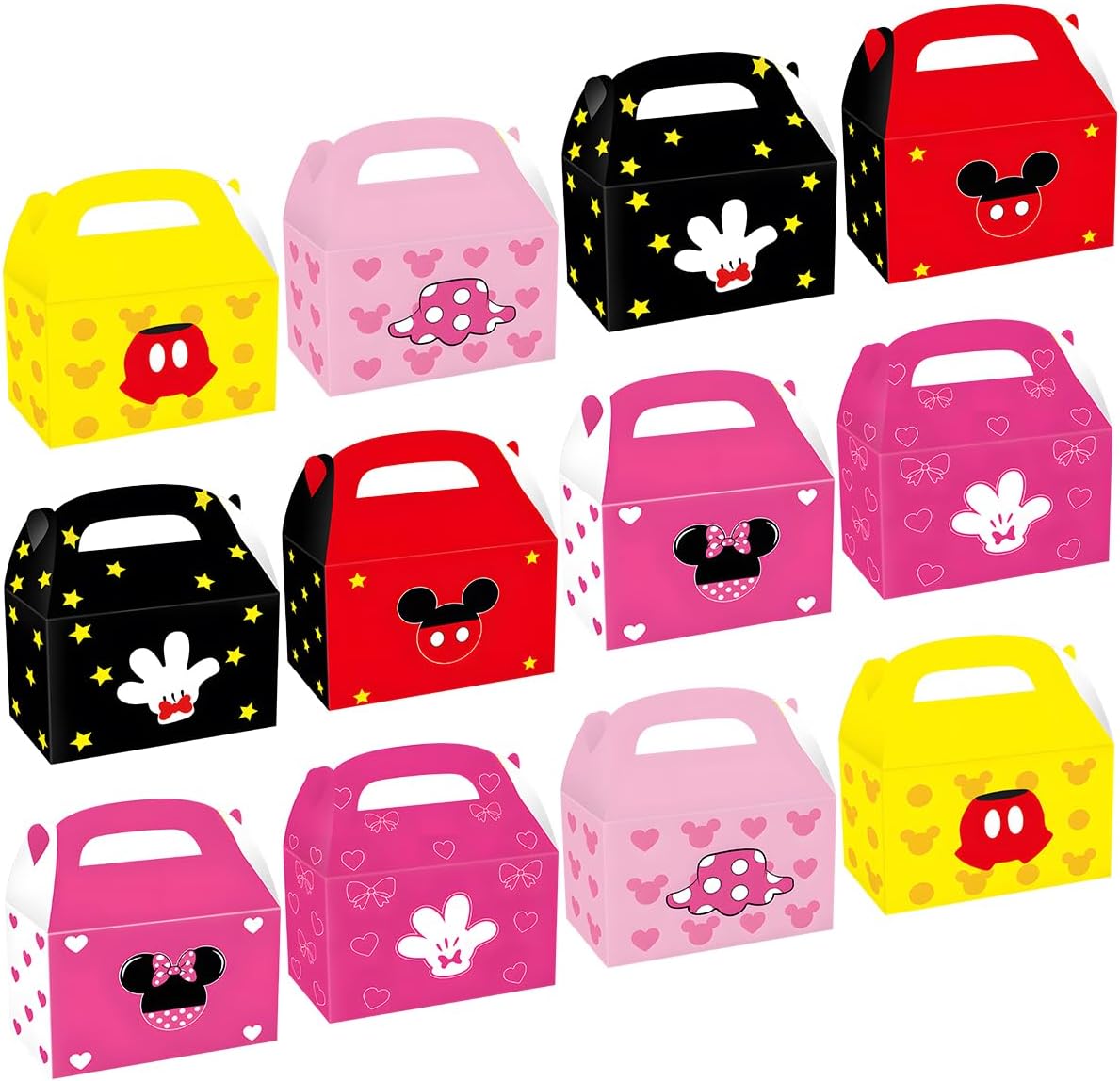Amazon.com: OU RUI 12Pcs Cartoon Mouse Party Gift Box 6 Styles Cute ...