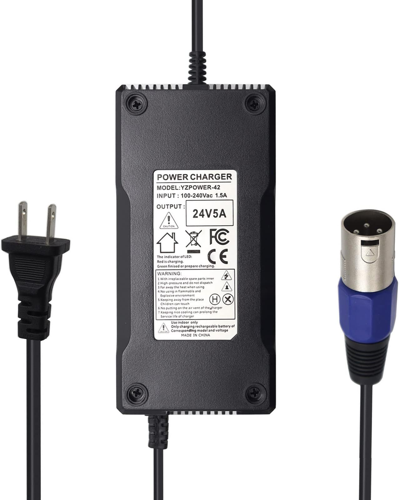 Amazon.com: 24V 5A Battery Charger for EA1065, S150 180 X-CEL, Jazzy ...