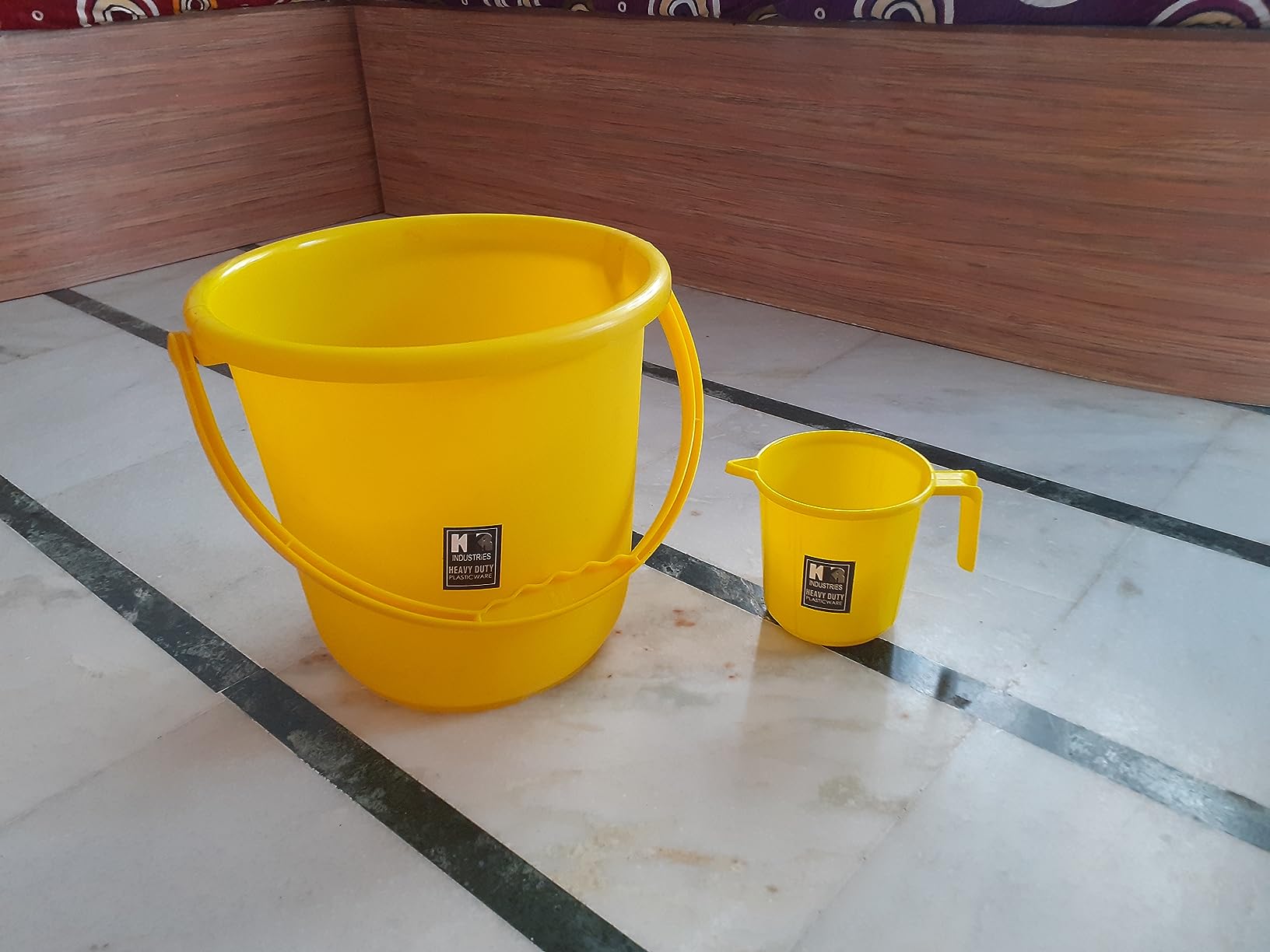 KKR Industries Durable & Sturdy Plastic Bucket & Mug Set Combo I ...