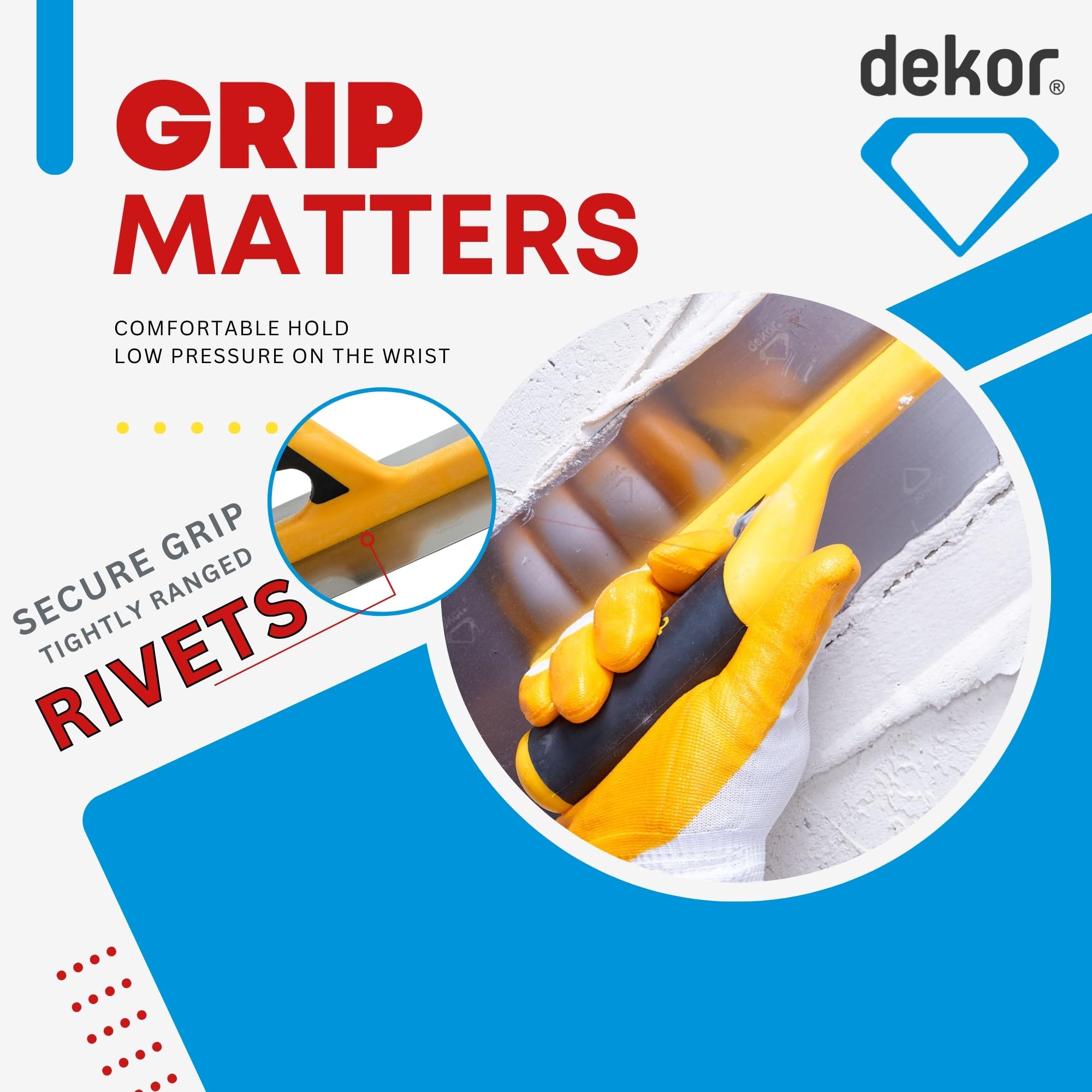 Snapklik.com : DEKOR Plaster Trowel - 12" X 4.63" - German Stainless ...