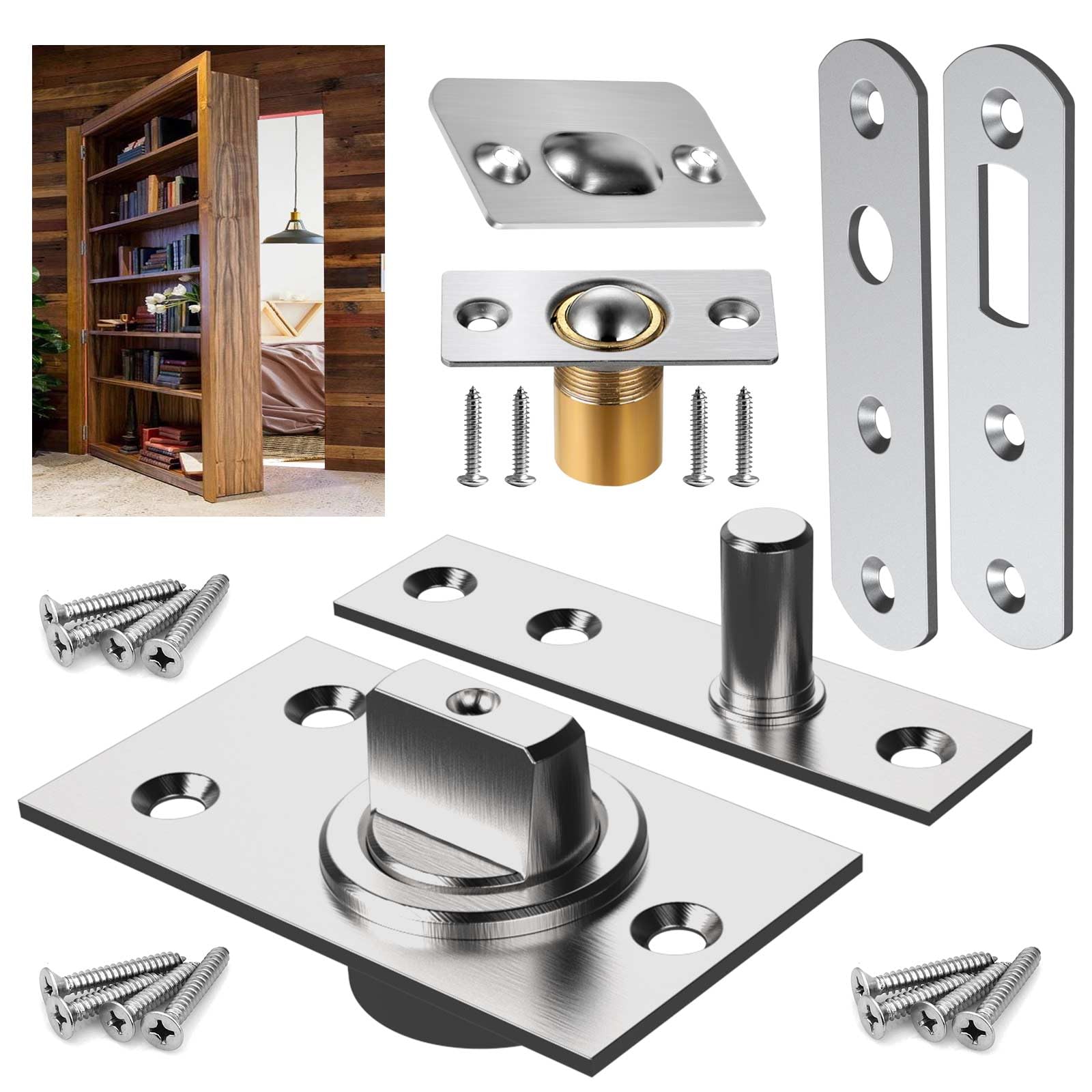 Snapklik.com : Hidden Door Hinge,Heavy Duty Pivot Hinge For Wood Doors ...