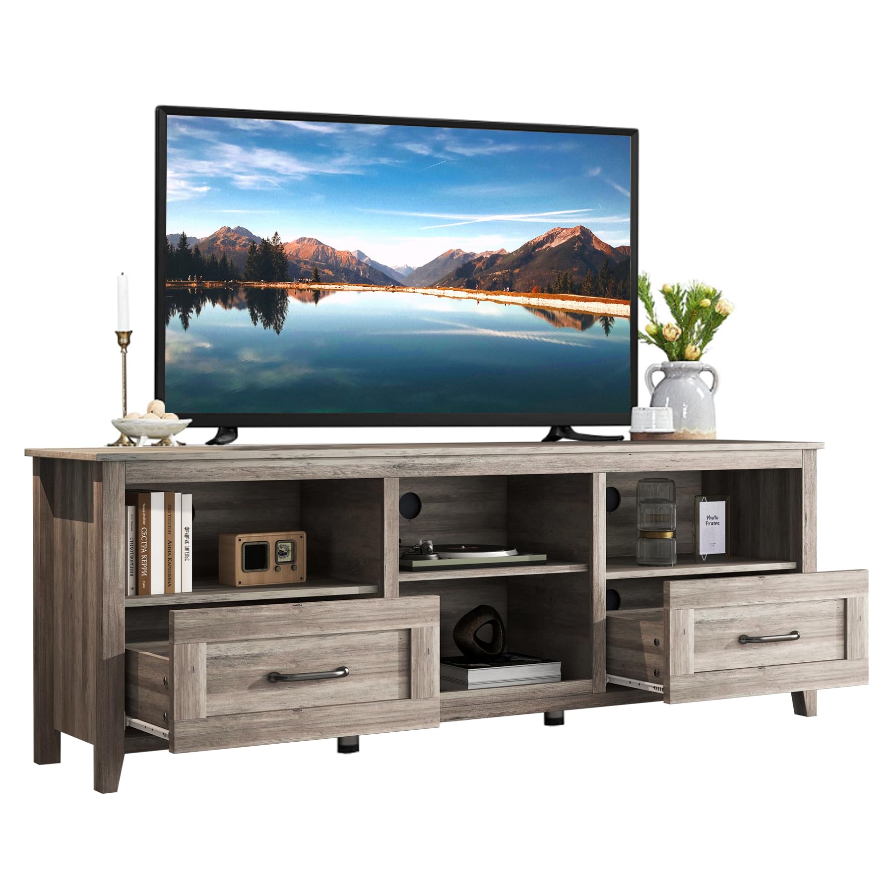 Amazon.com: WESOME TV Stand up to 80 Inch, Modern Entertainment Center ...