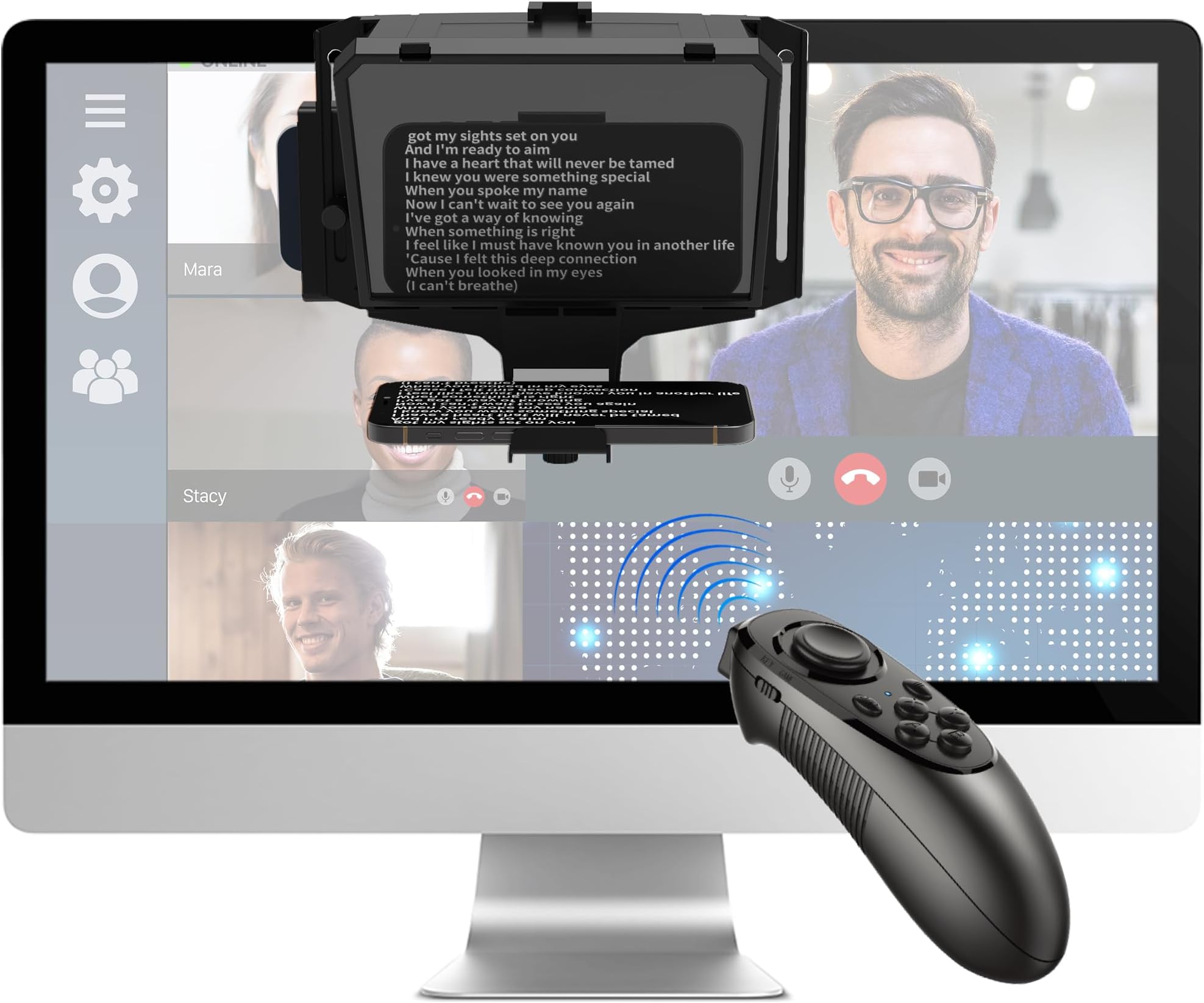 Amazon.com : GEIMRSY 7.7-inch Portable teleprompter with Handheld ...