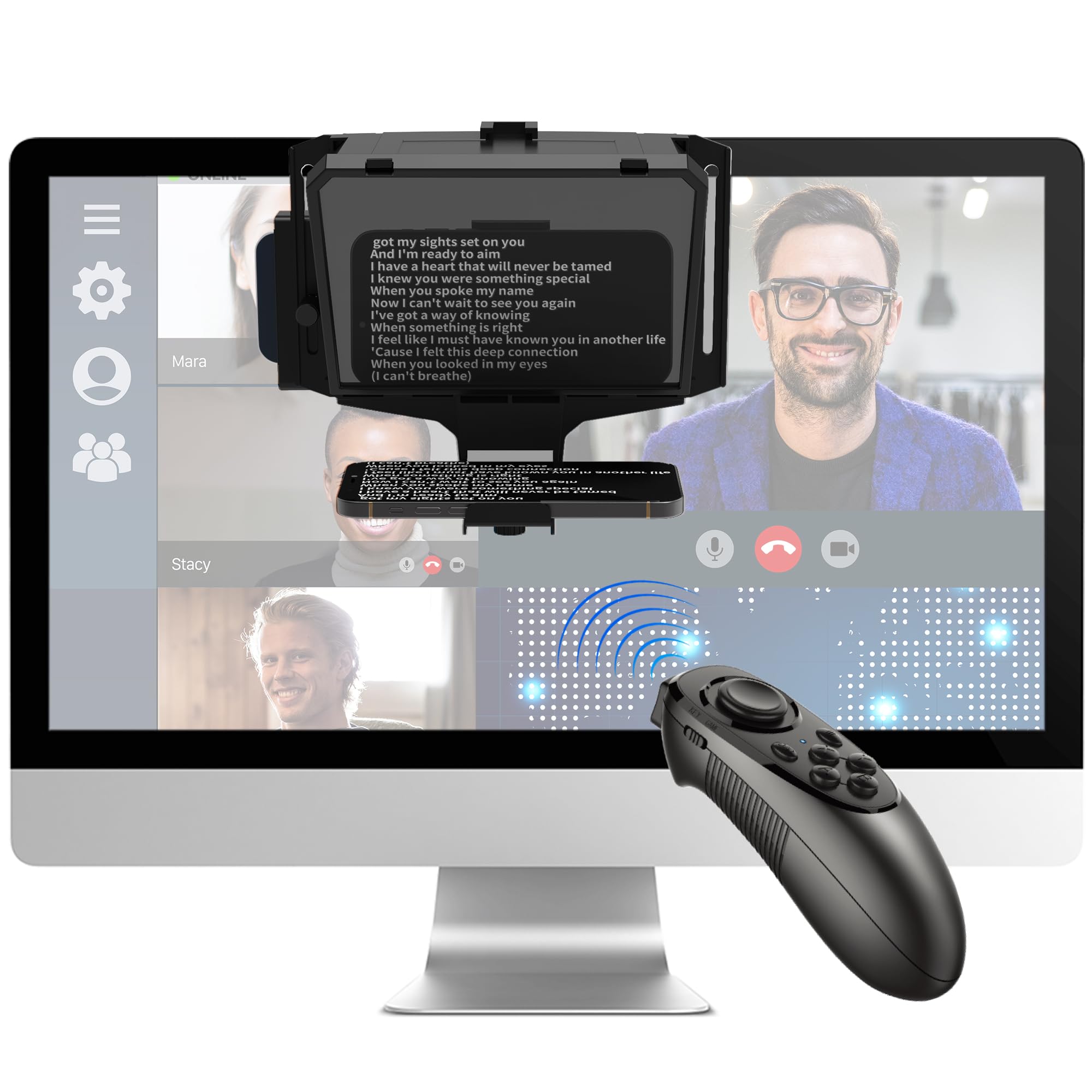 Amazon.com : GEIMRSY 7.7-inch Portable teleprompter with Handheld ...